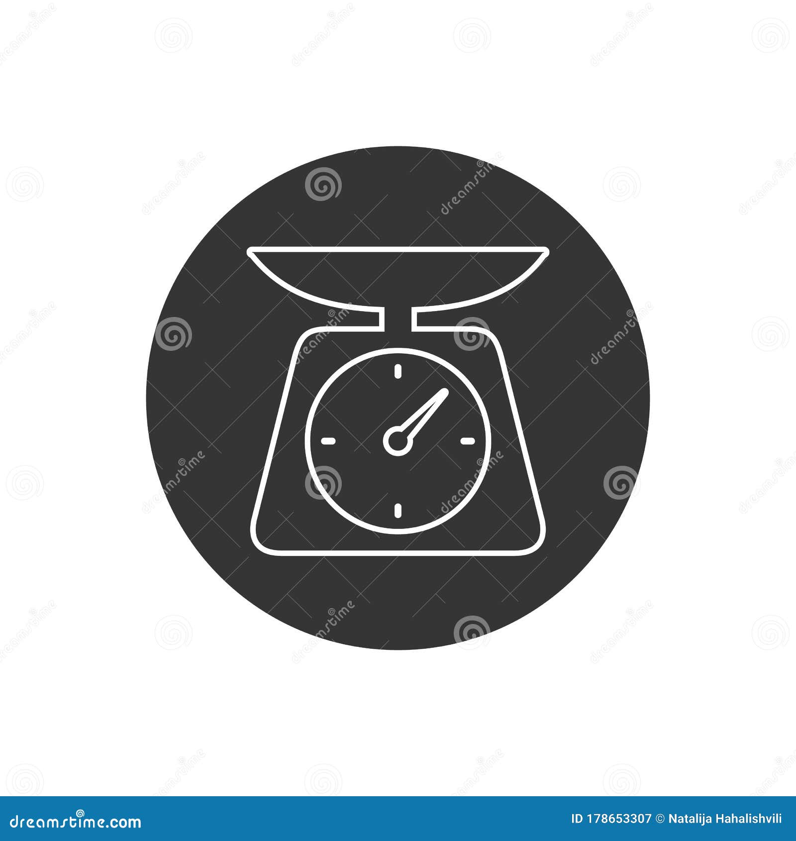 Weight Line Icon Vector. Scale Icon Vector Stock Vector - Illustration ...