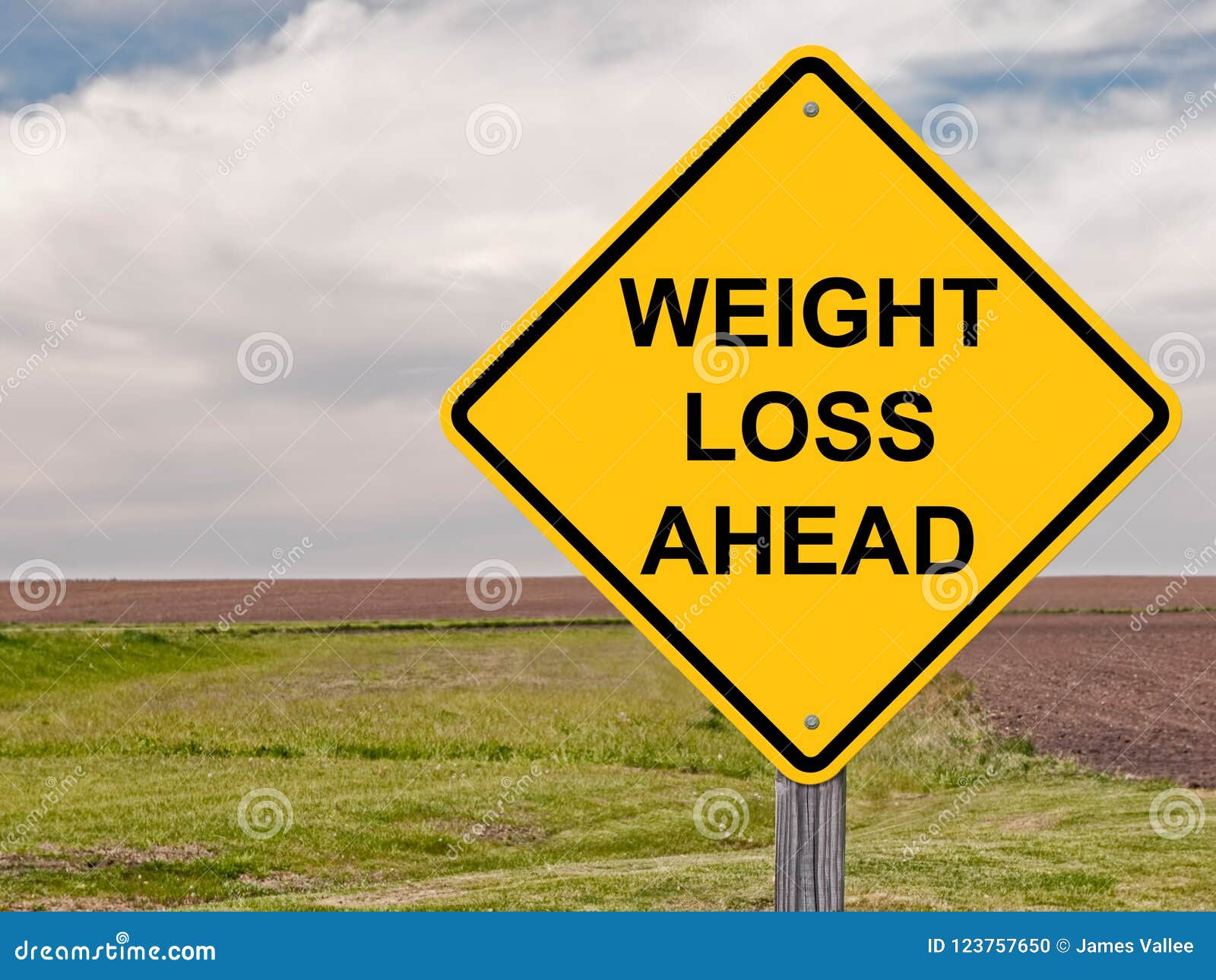 Weight Loss Ahead Warning stock photo. Image of healthy - 123757650