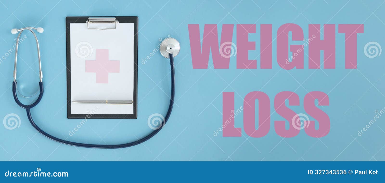 Weight Loss on a Blue Background and Tetoscopes Stock Photo - Image of ...