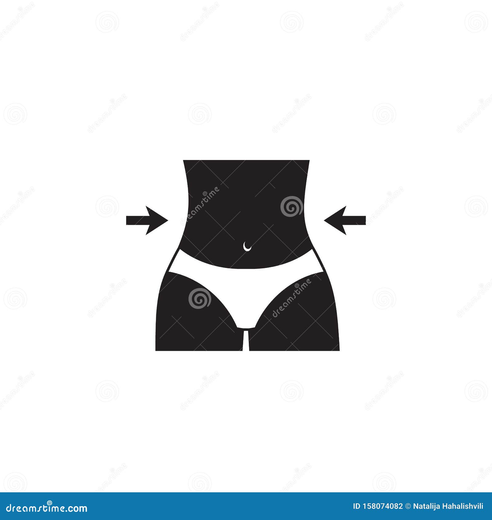 Weight Loss Icon on White. Vector Illustration Stock Vector ...