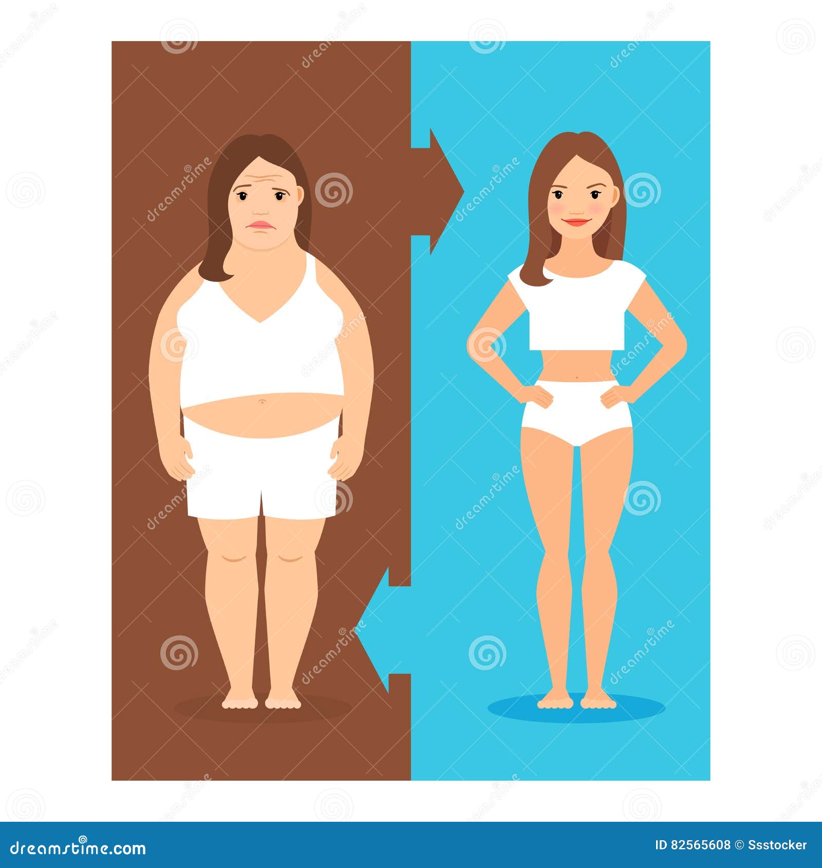 Weight Loss Illustration Stock Vector Illustration Of Body 82565608