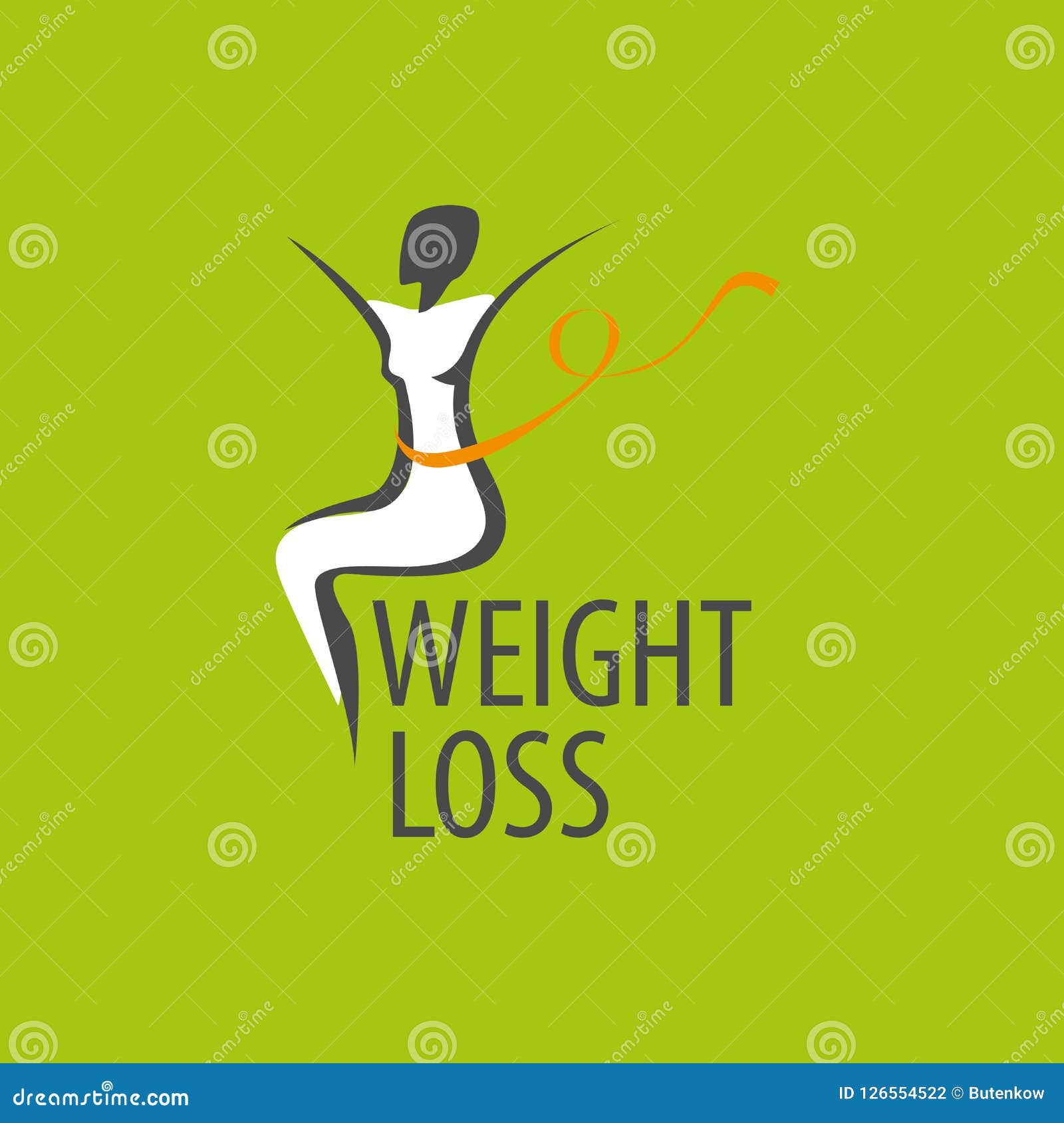 Weight loss logo stock vector. Illustration of design - 126554522