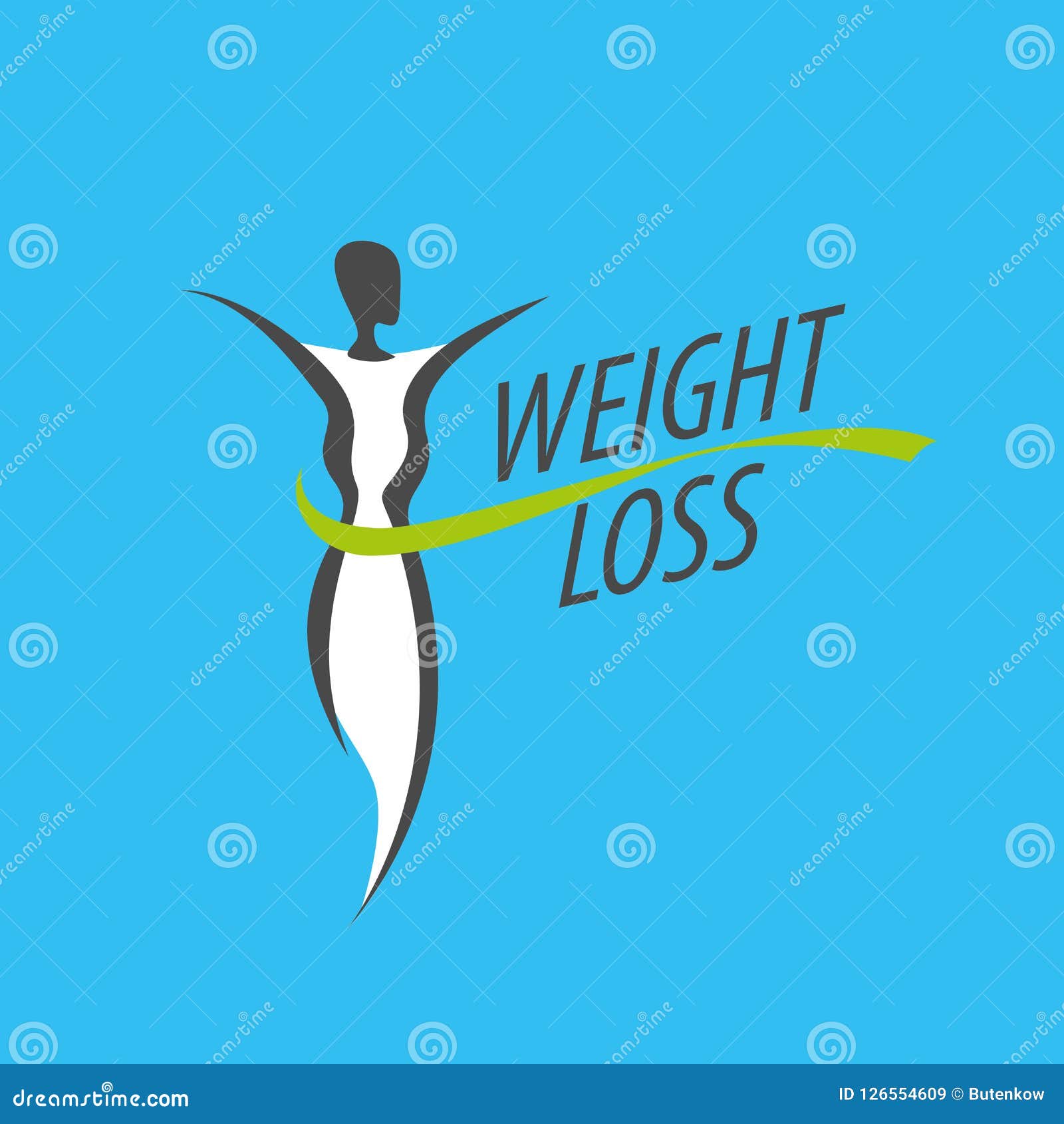 Weight loss logo stock vector. Illustration of food - 126554609