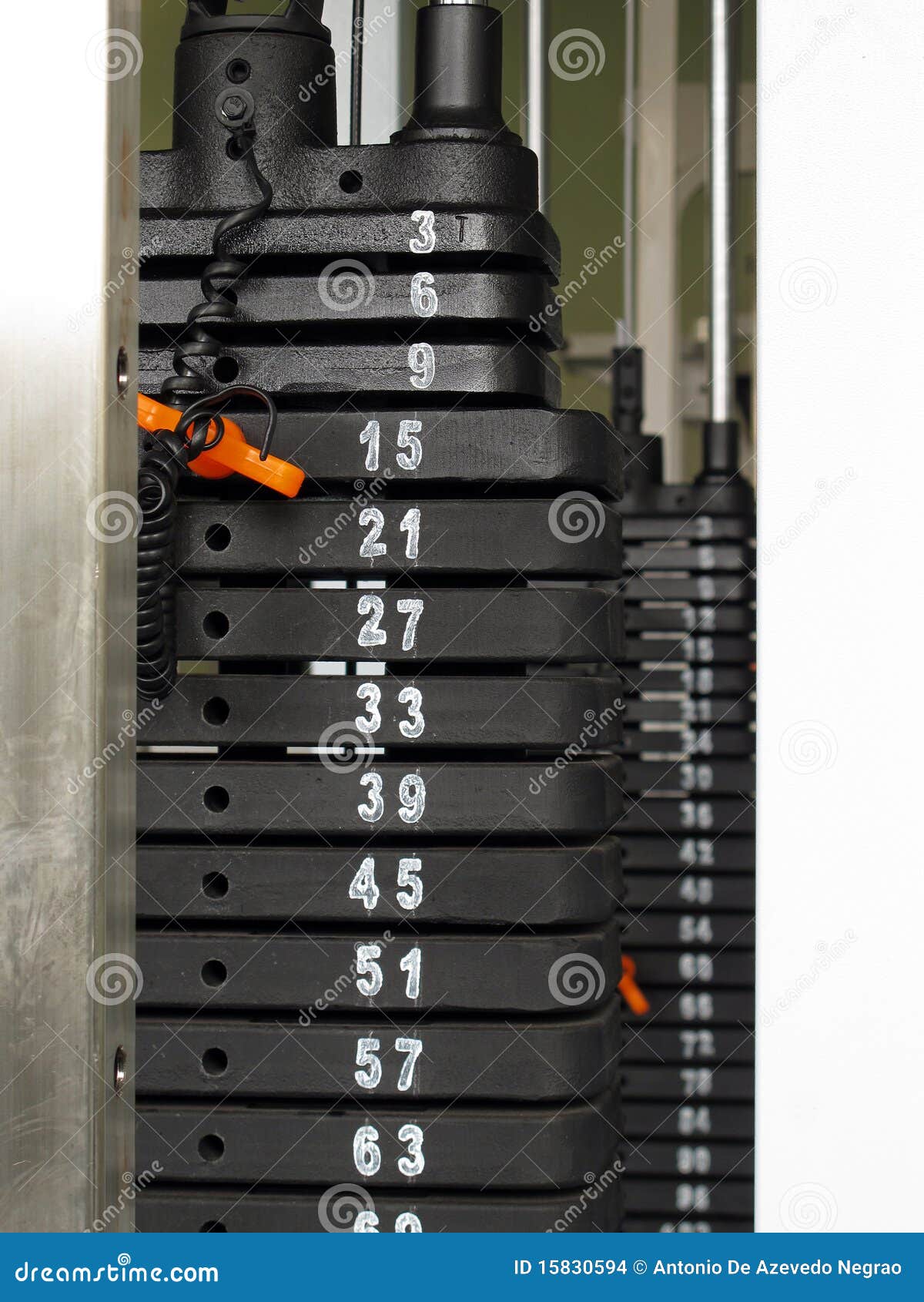 Weight machine selection stock photo. Image of exercise - 15830594