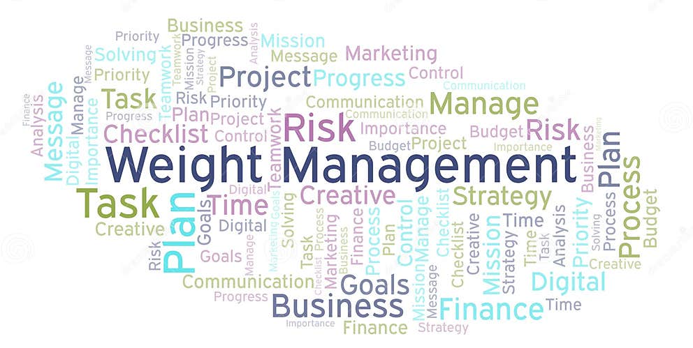 Weight Management Word Cloud, Made with Text only. Stock Illustration ...