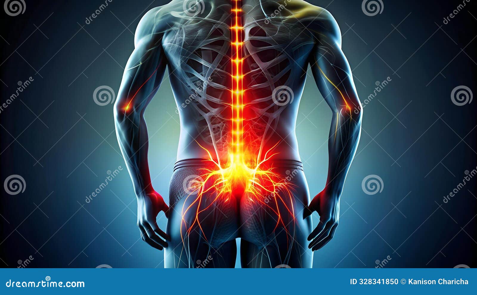 The Weight of Pain: a Visual Depiction of Sciatica AI Generated Stock ...