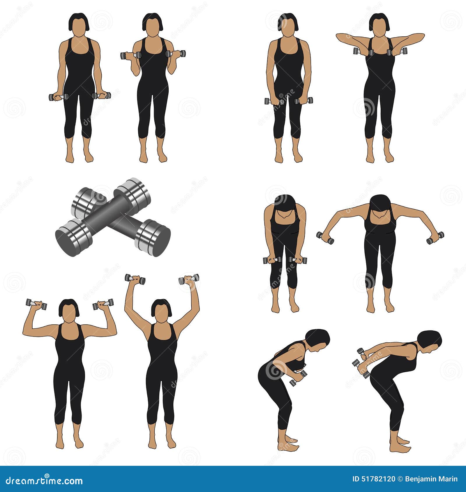 Weight posiions stock illustration. Illustration of training - 51782120