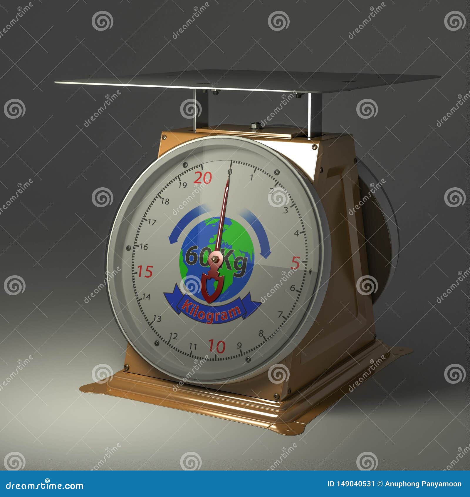 Weight Scale 3d Render by 3d Programe Stock Illustration - Illustration ...