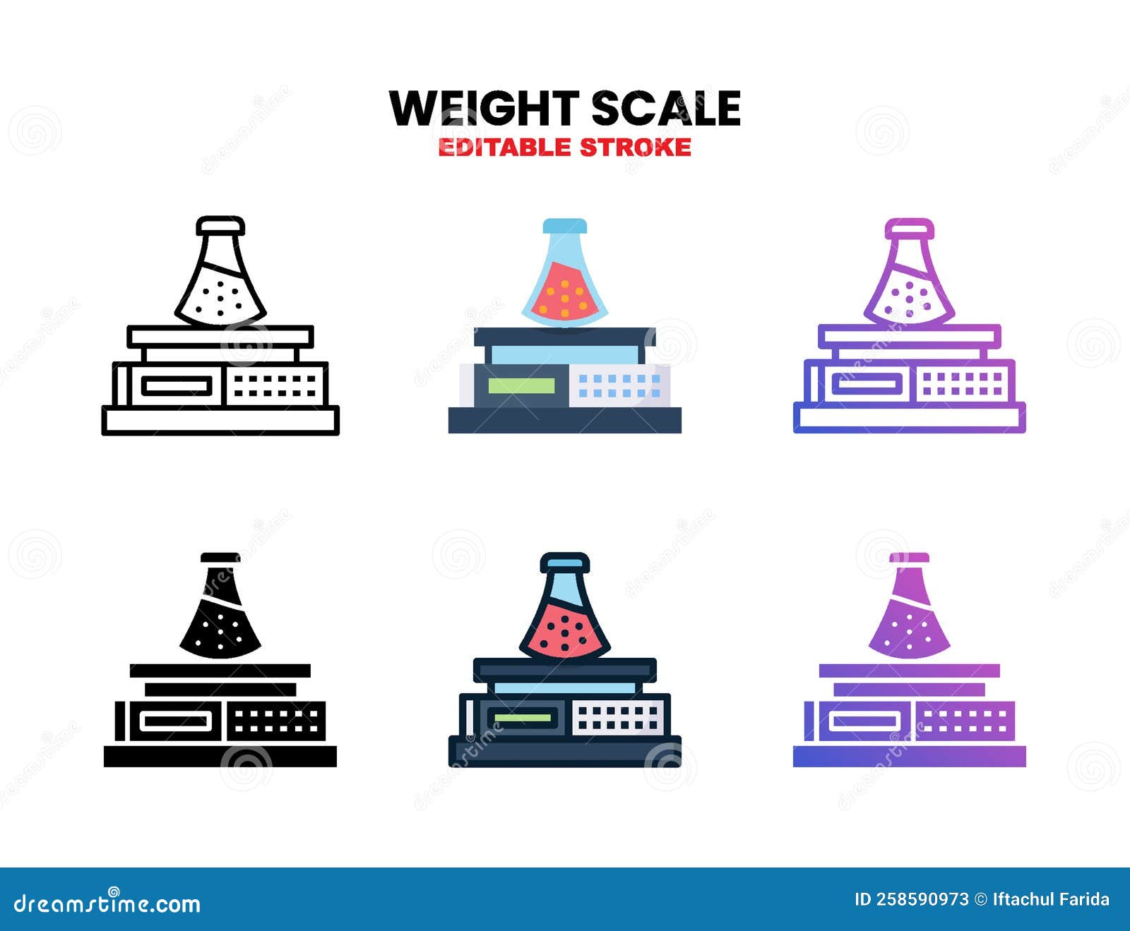 Weight Scale Digital Icon Set Different Styles. Stock Vector ...
