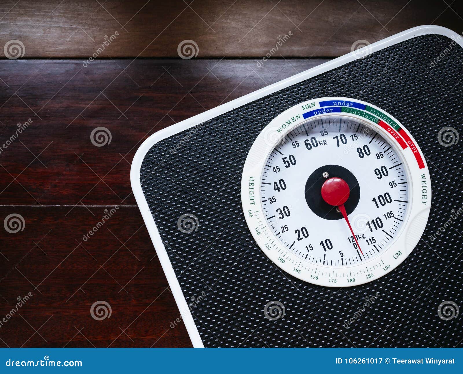 Weight Scale Display on Wooden Floor Stock Image - Image of weight ...