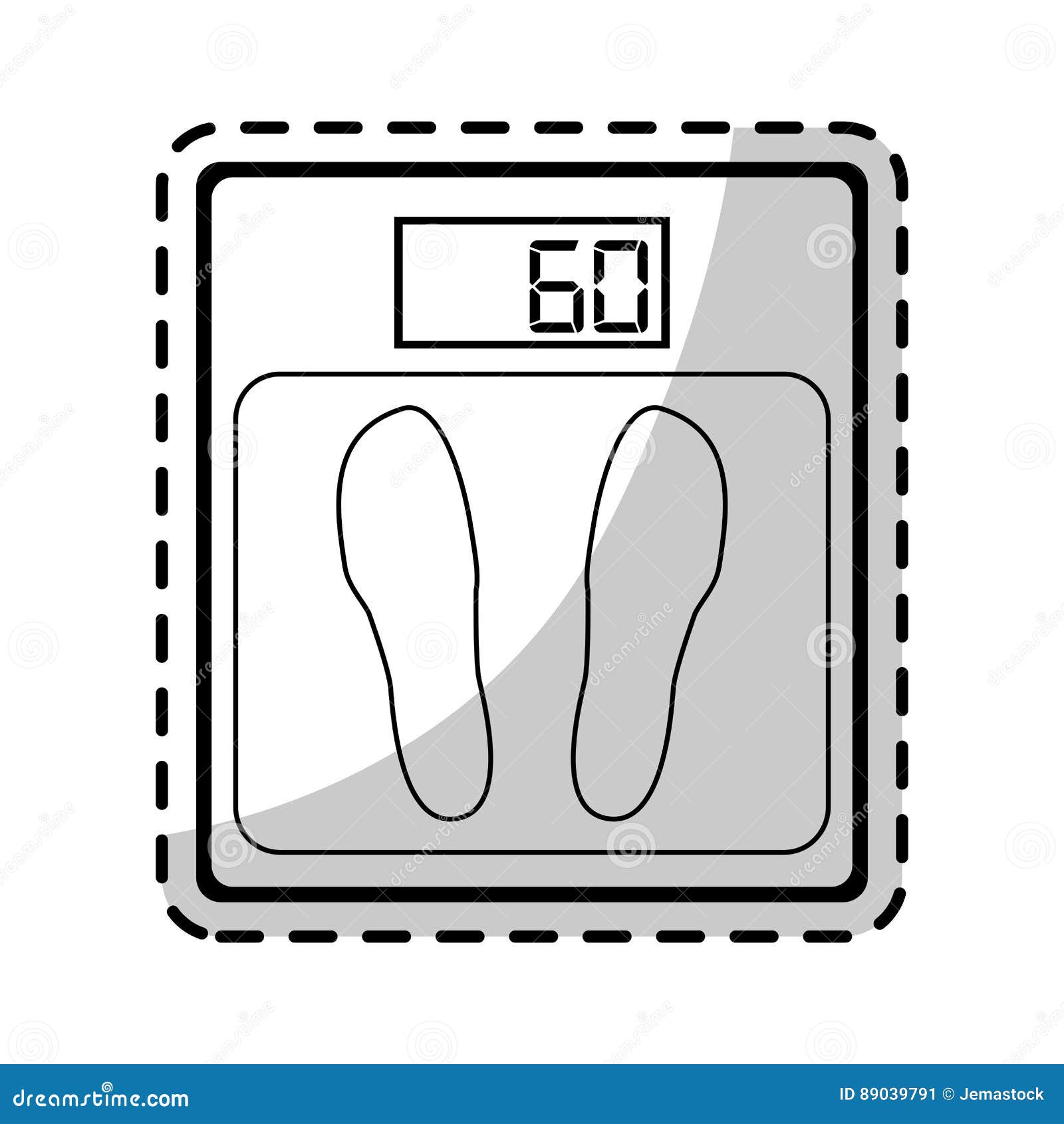 Weight Scale Health Icon Image Stock Illustration - Illustration of ...