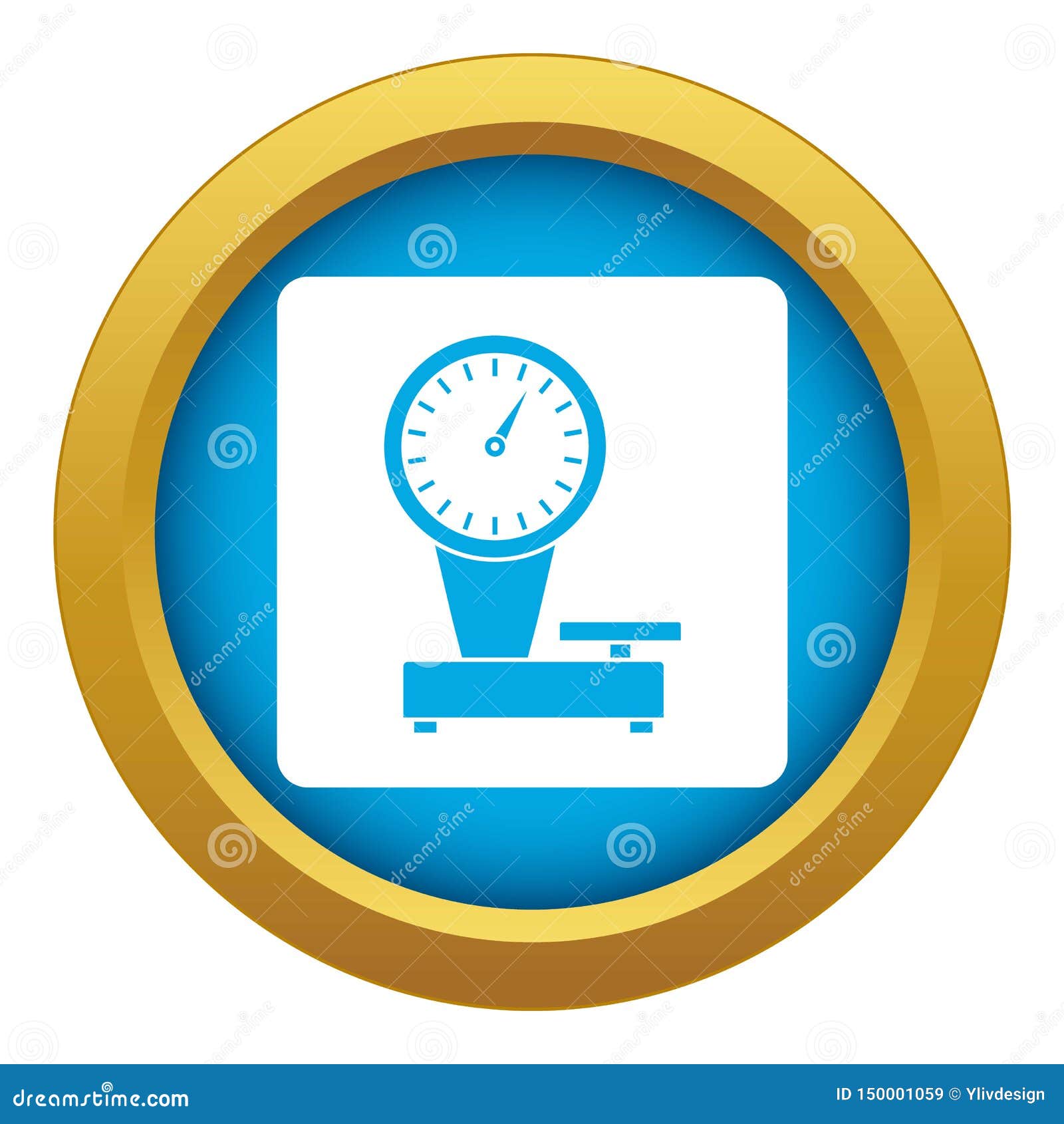 Weight Scale Icon Blue Vector Isolated Stock Vector - Illustration of ...