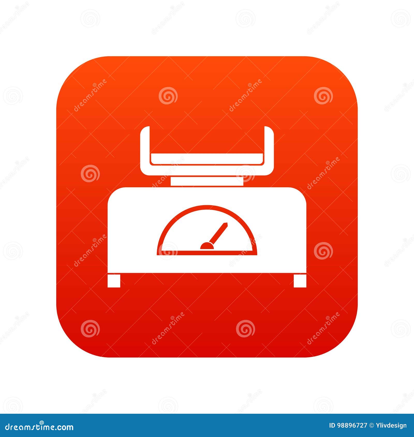 Weight Scale Icon Digital Red Stock Vector - Illustration of mass ...
