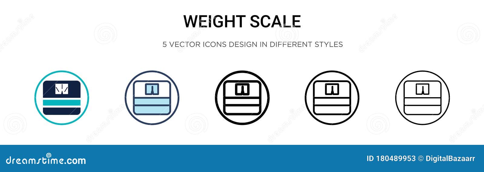 Weight Scale Icon in Filled, Thin Line, Outline and Stroke Style ...