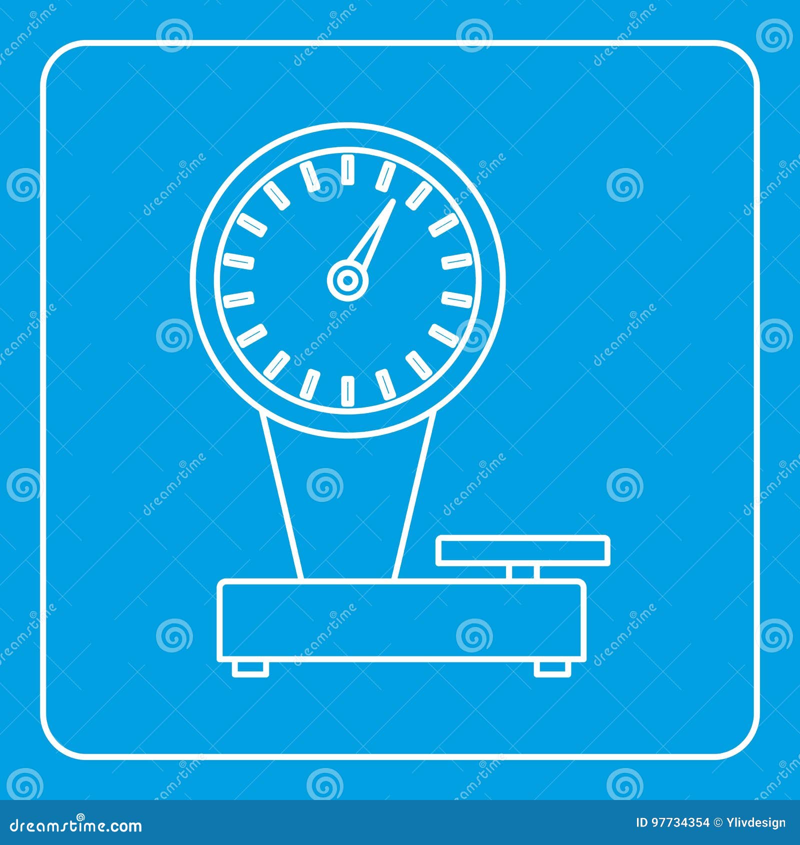 Weight scale icon outline stock vector. Illustration of counterpoise ...
