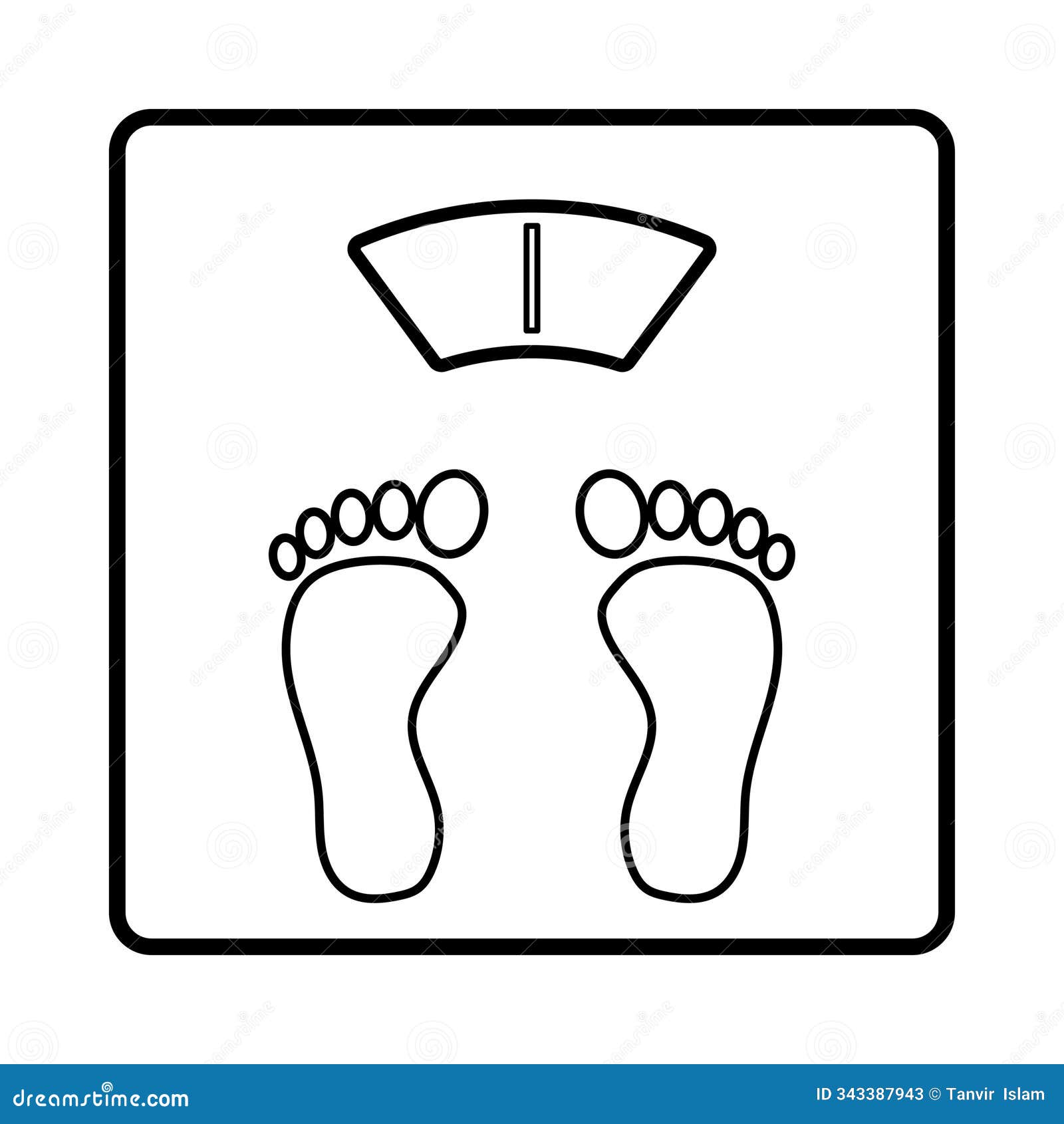 Weight Scale Icon in Outline Style Stock Illustration - Illustration of ...