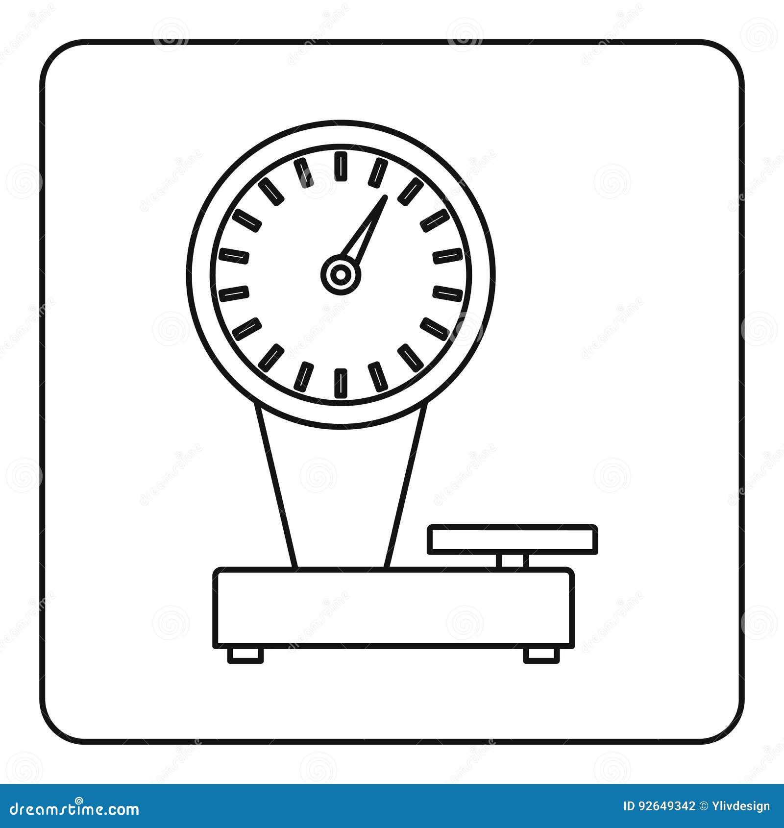 Weight scale icon outline stock vector. Illustration of counterbalance ...