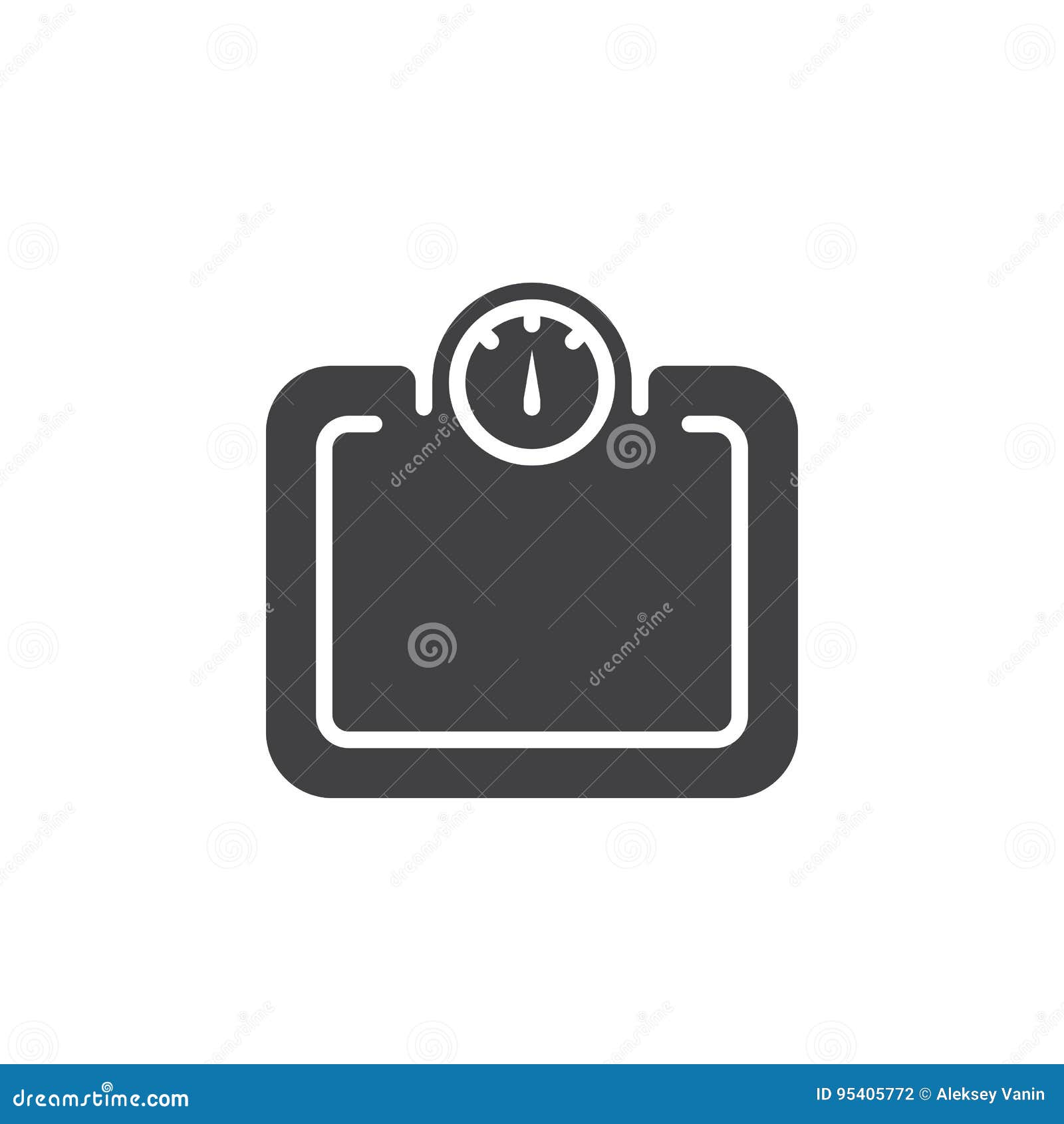 Weight Scale Icon Vector, Solid Flat Sign, Pictogram Isolated on White ...