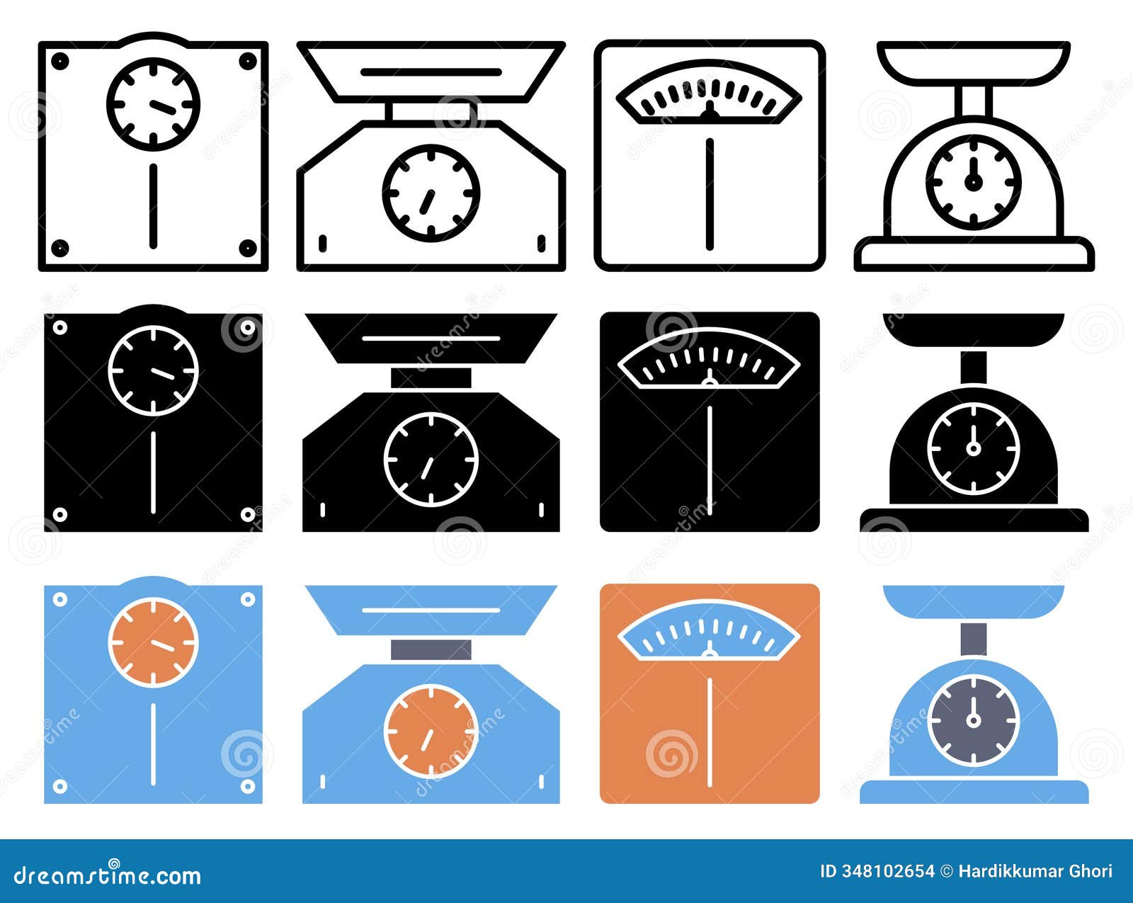 Weight scale icon vector stock illustration. Illustration of body ...