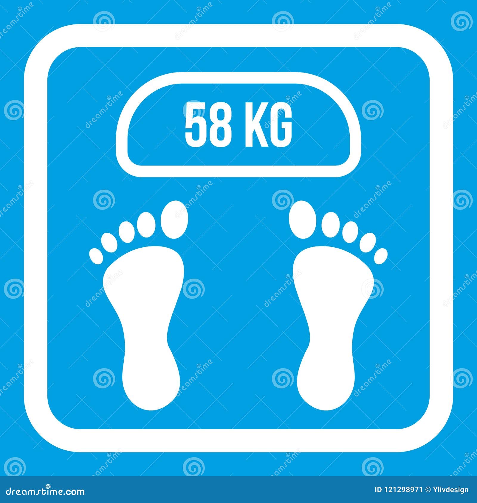 Weight scale icon white stock vector. Illustration of design - 121298971