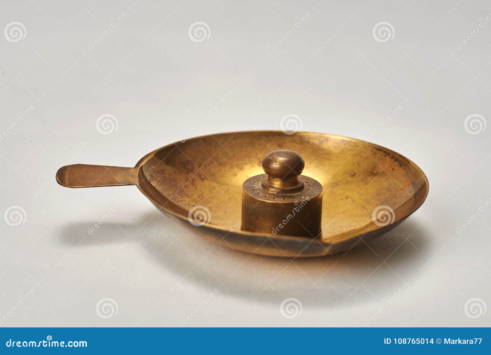 Weight Scale with a Plummet. Stock Photo - Image of metal, golden ...