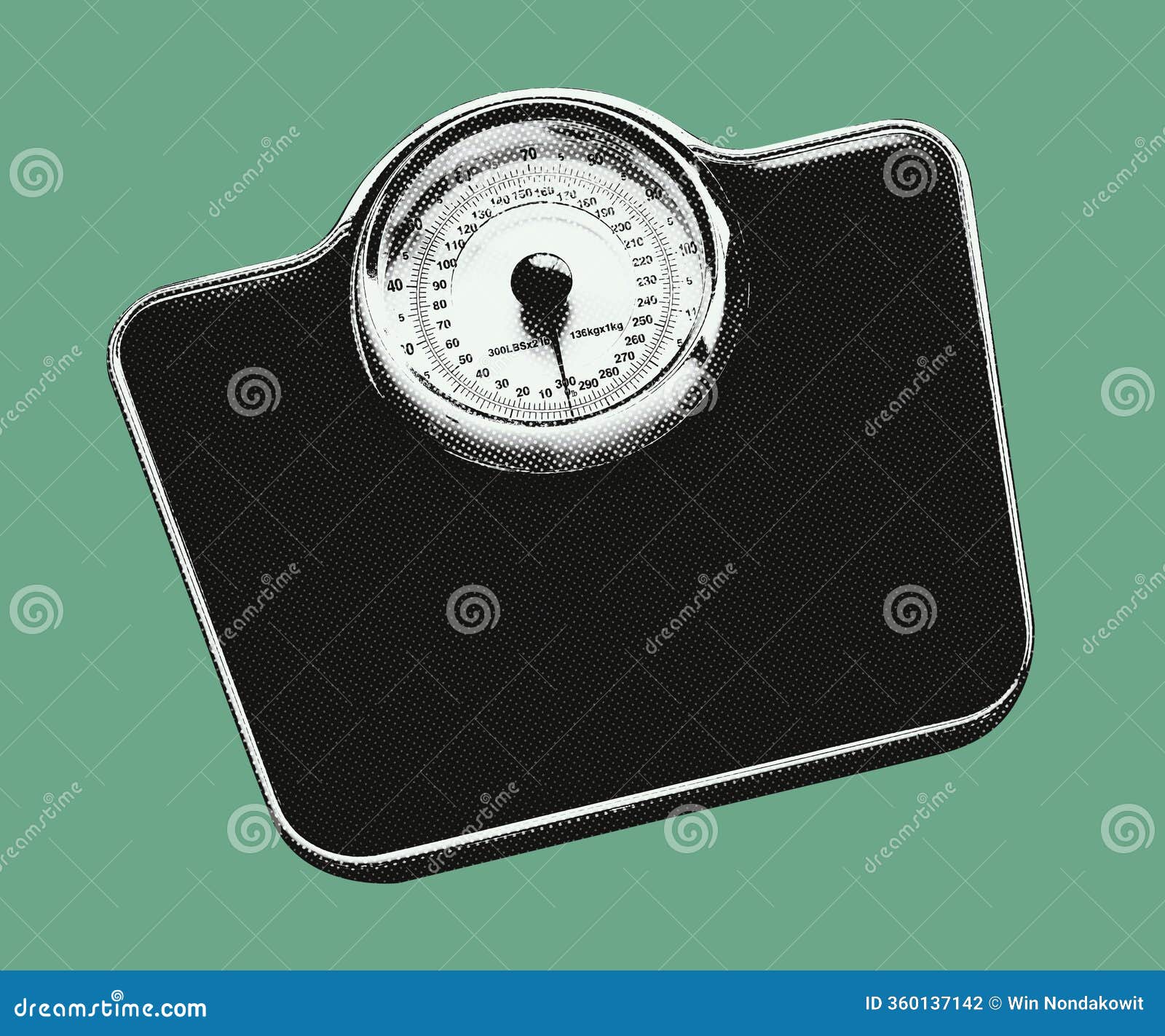 Weight Scale in Retro Style Stock Illustration - Illustration of pound ...