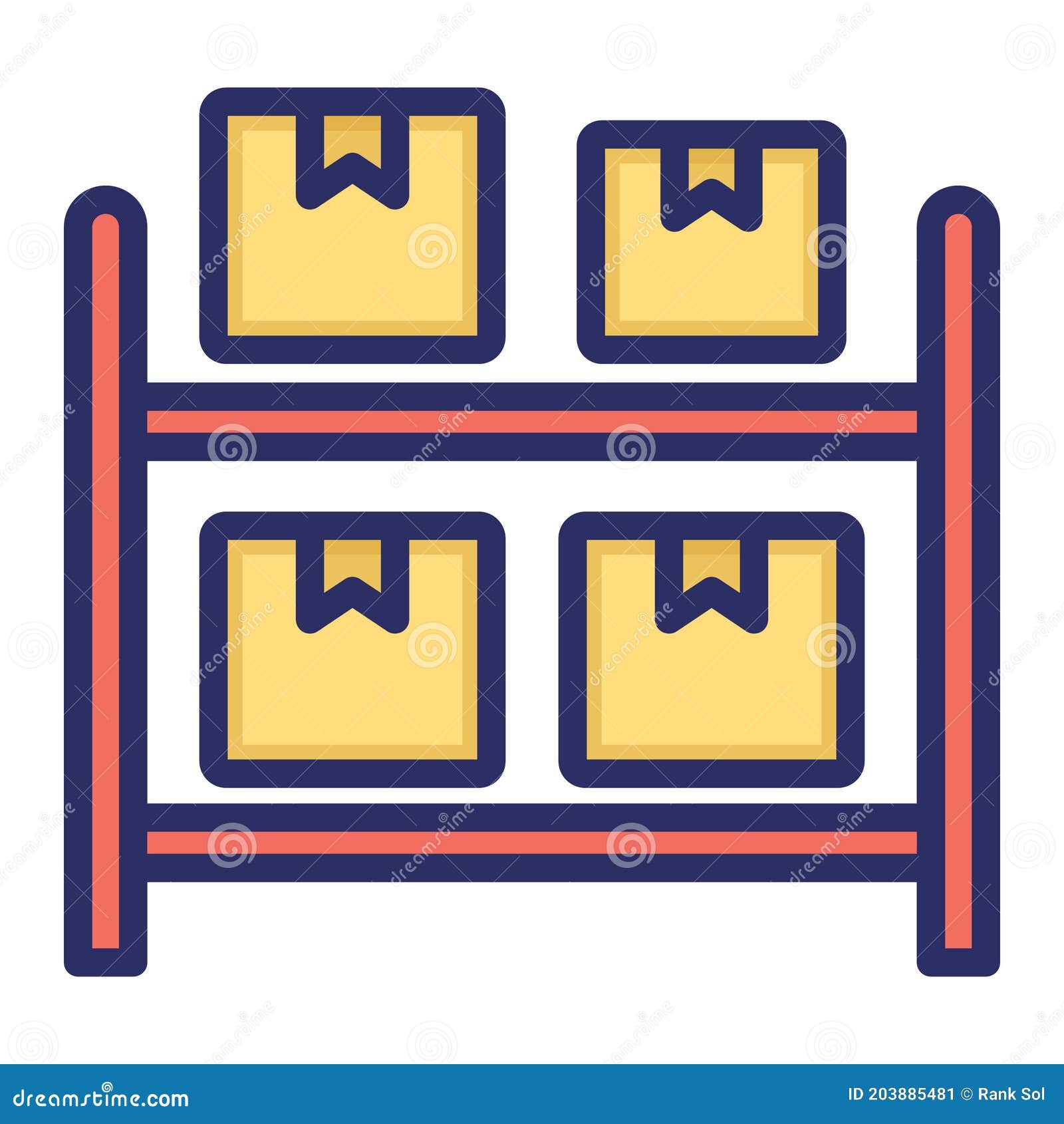 Weight Scale, Weight Machine, Logistics, Box Fully Editable Vector Icon ...