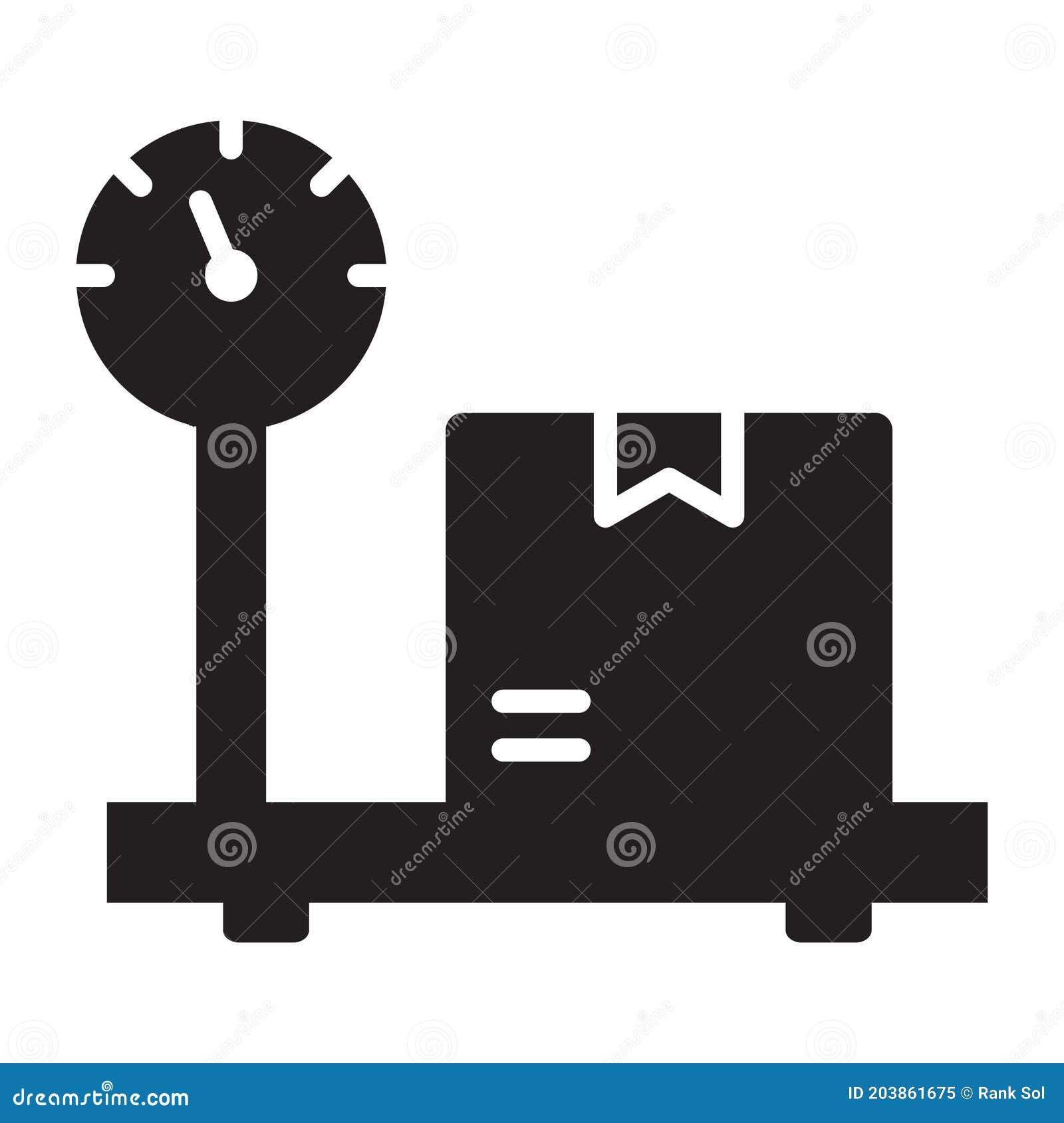 Weight Scale, Weight Machine, Logistics, Box Fully Editable Vector Icon ...