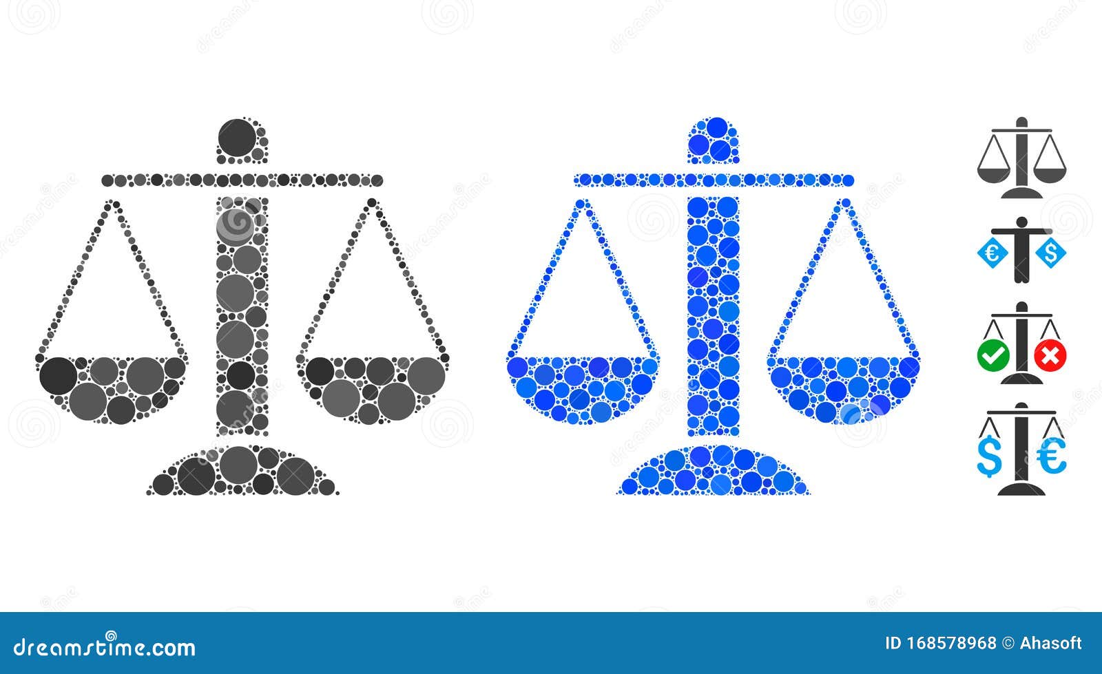 Weight Scales Composition Icon of Circles Stock Vector - Illustration ...