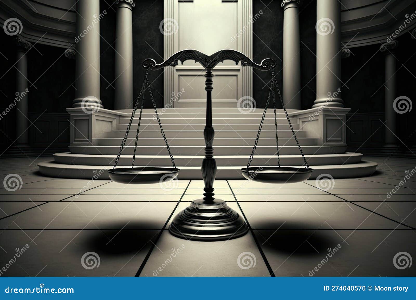 Weight Scales in Court Room Library Create with Generative Ai ...