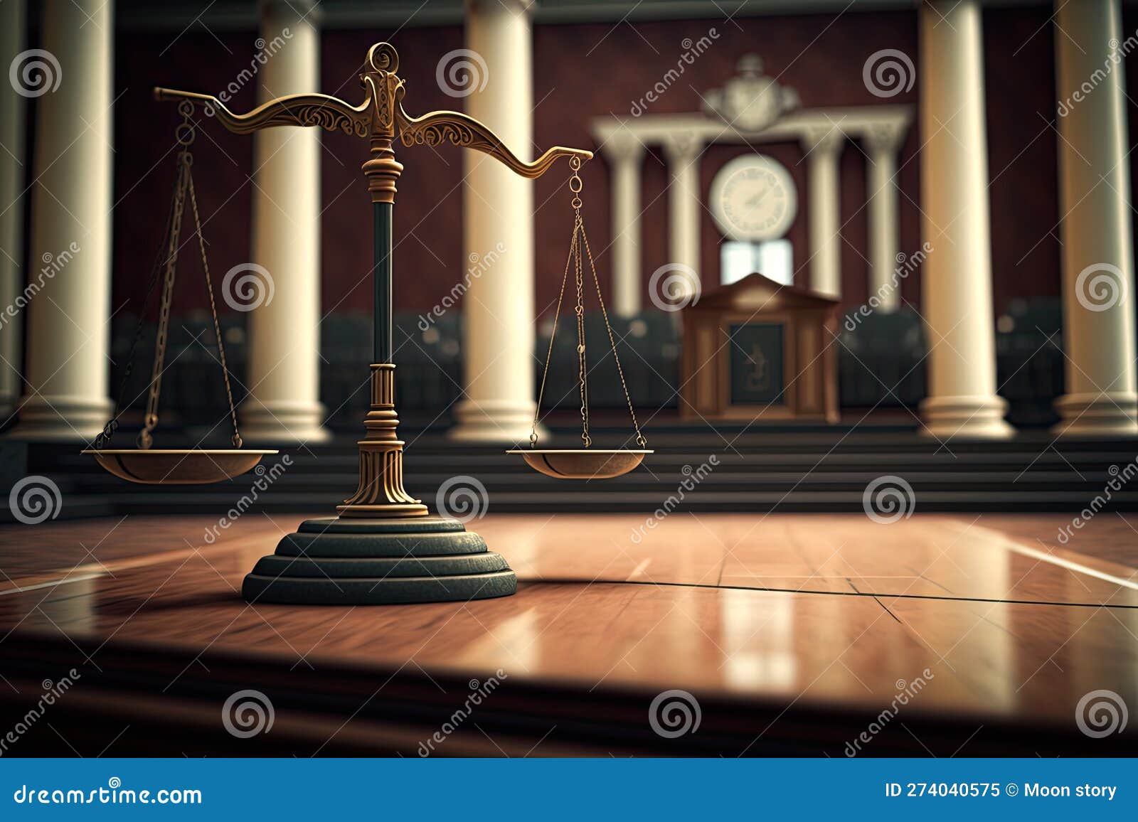 Weight Scales in Court Room Library Create with Generative Ai ...