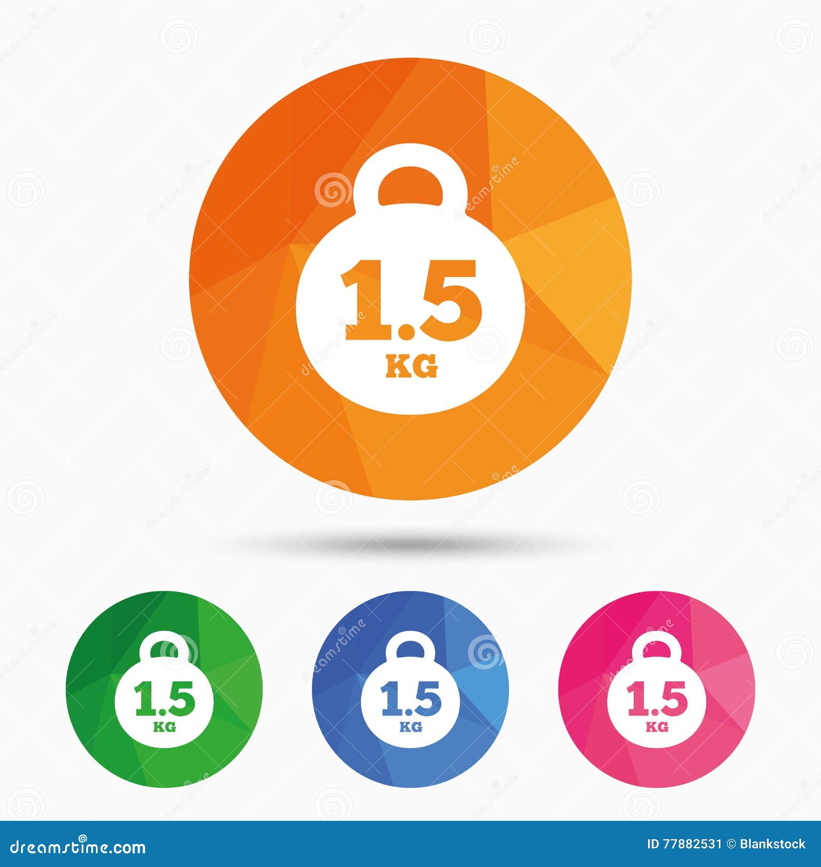 Weight Sign Icon. 1.5 Kilogram Kg. Mail Weight Stock Vector ...