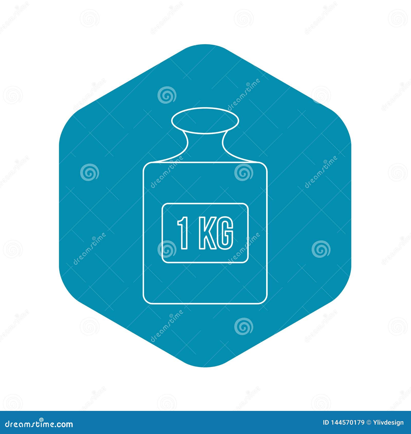 Weight Sign Icon, Outline Style Stock Vector - Illustration of button ...