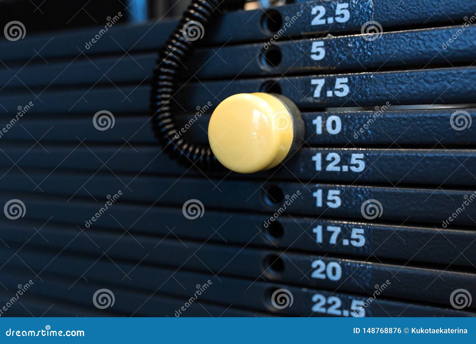 Weight Stack in a Gym. Gym Equipment Stock Photo - Image of indoor ...