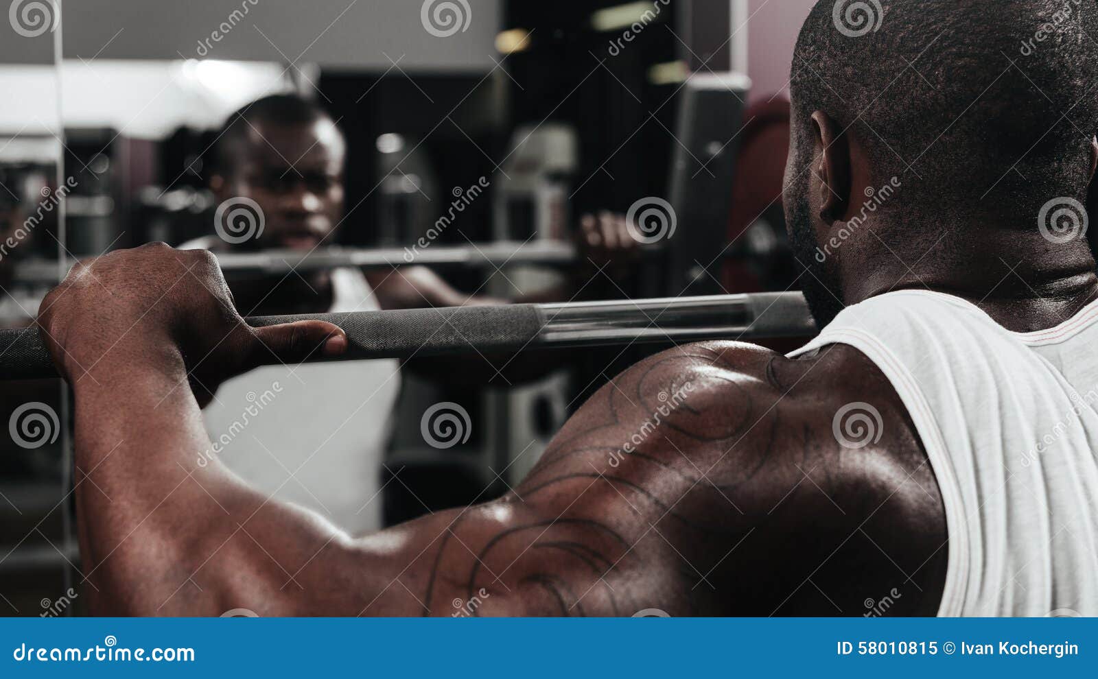 Weight Training African Doing Bodybuilding Stock Image - Image of ...