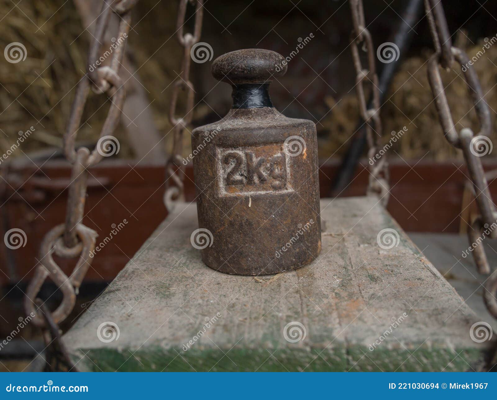 Metal weights stock photo. Image of fashioned, kilogram - 221030694