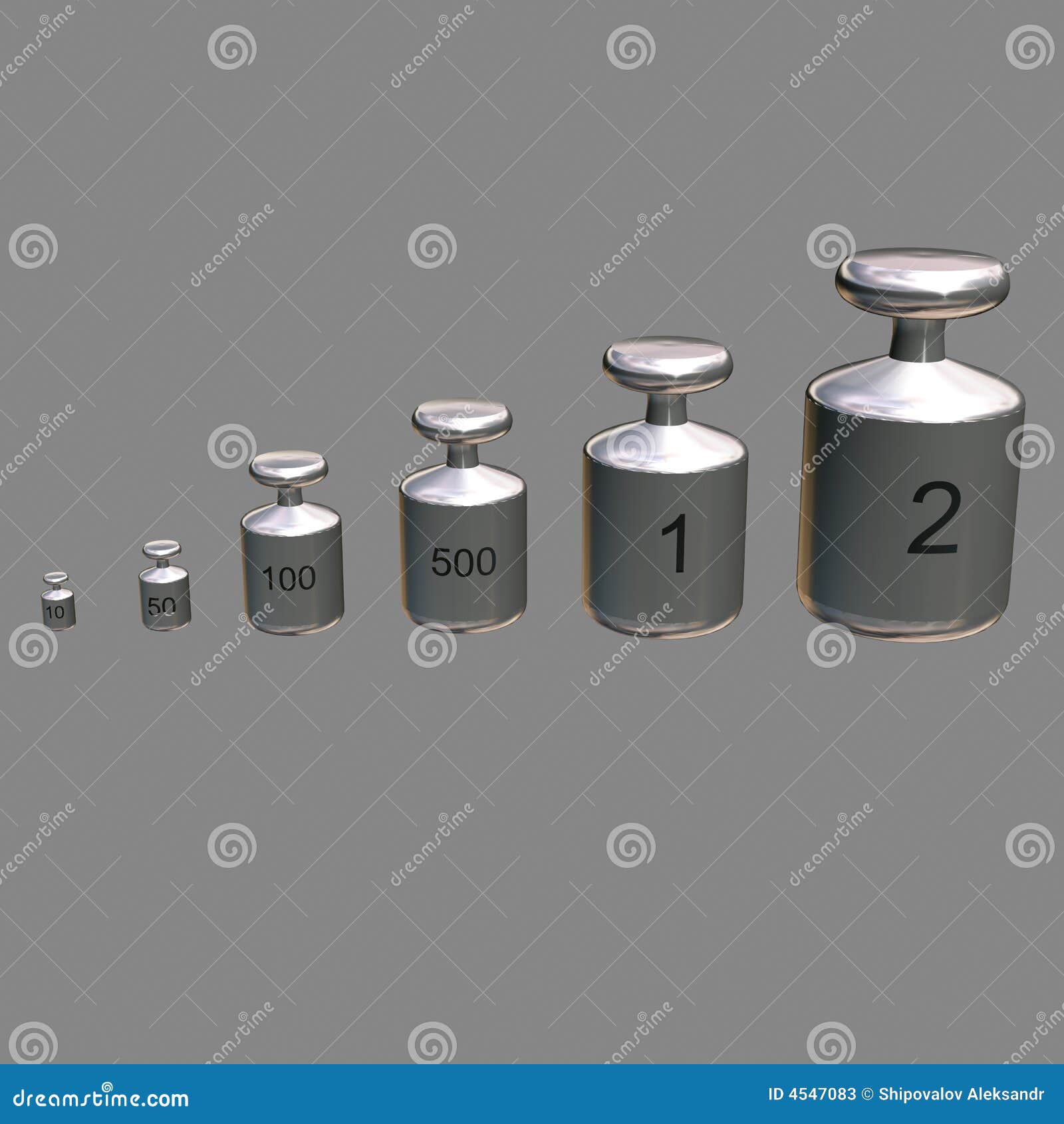Weight Weights for Trade on a Grey Background. Stock Illustration ...