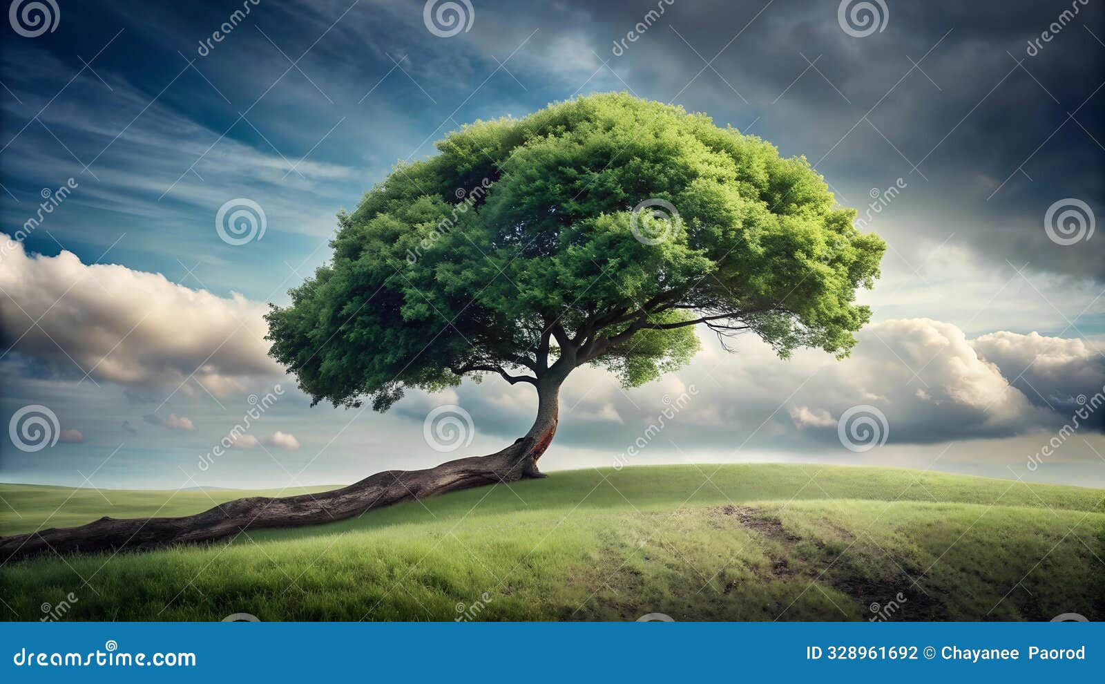 The Weight of the World: a Single Tree Bending Under the Burden AI ...