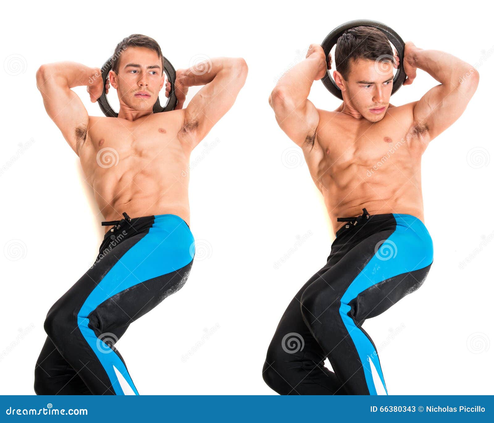 Weighted Crunch Exercise stock image. Image of muscular - 66380343