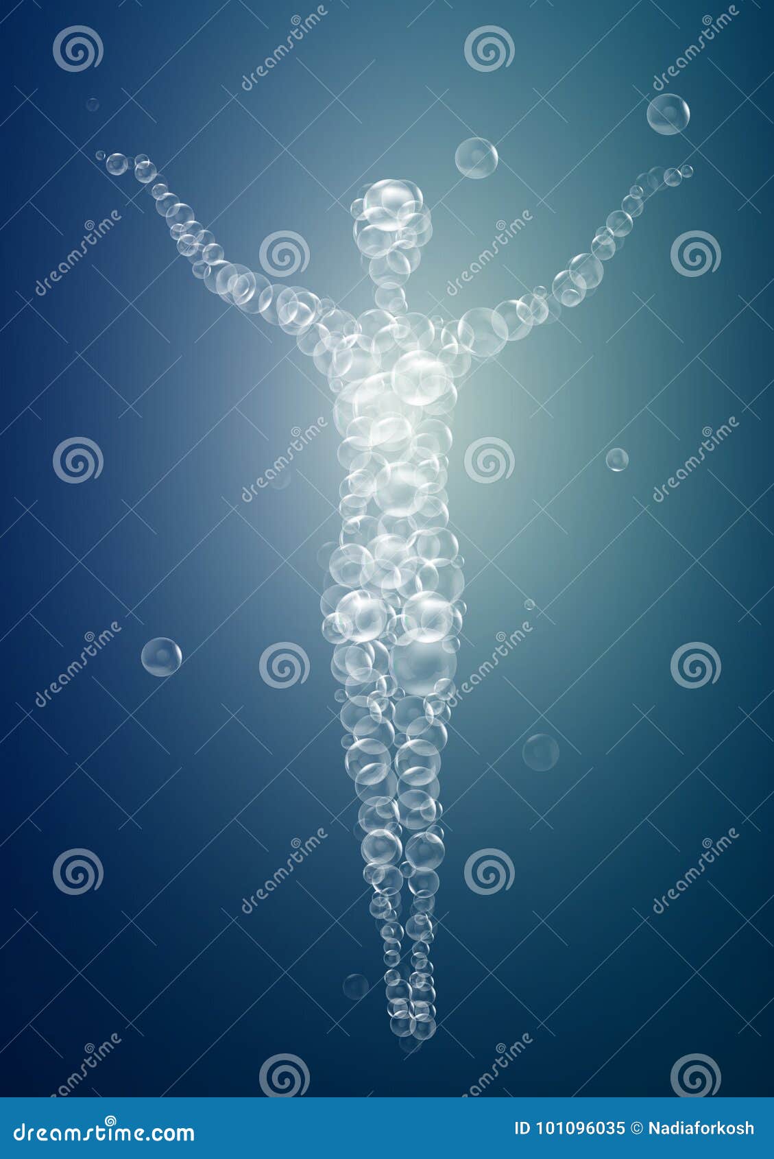 Weightless Feeling, Human Soul Concept, Light Feeling Inside, Man ...