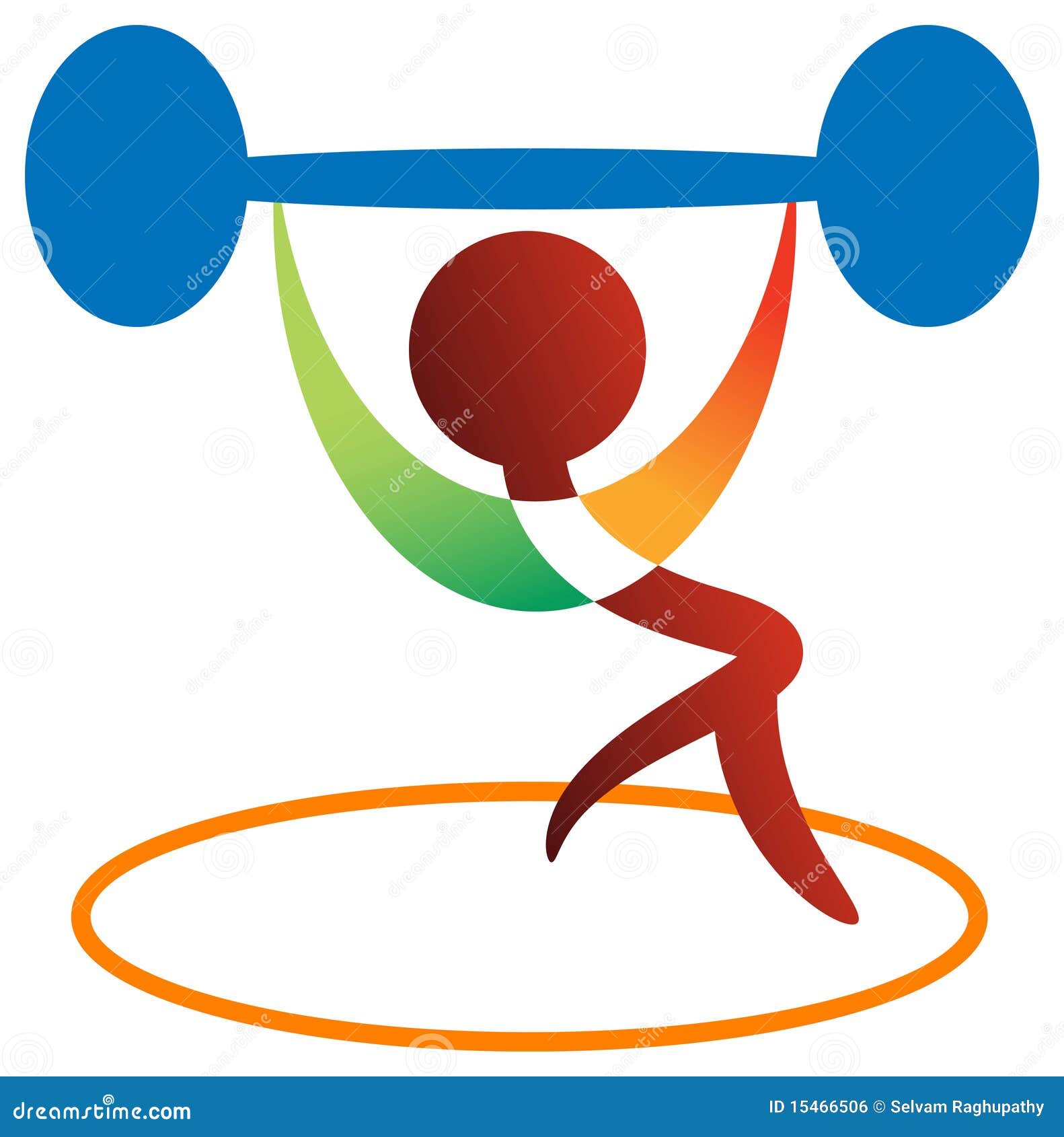 Weightlifter stock vector. Illustration of colourful - 15466506