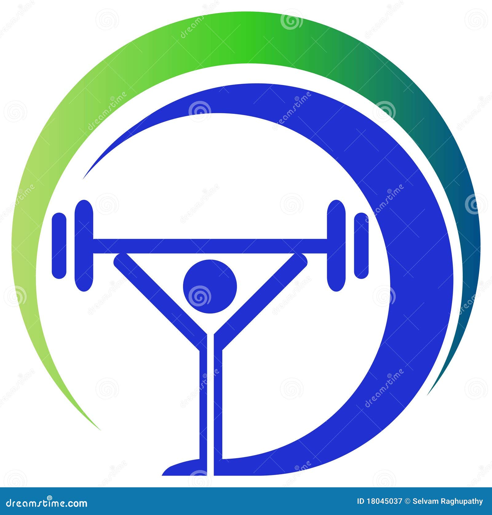 Weightlifter stock vector. Illustration of barbell, activity - 18045037