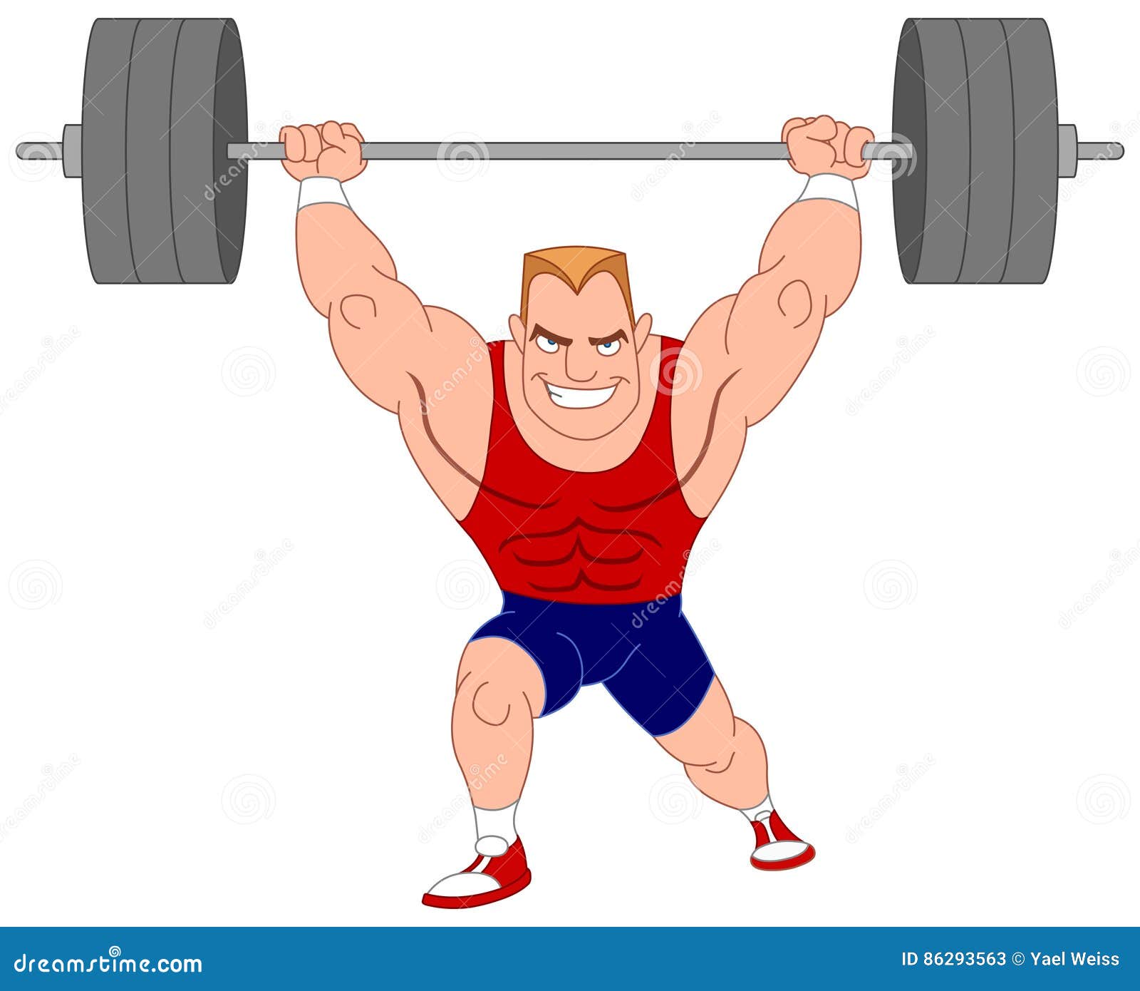 Weightlifter vector illustratie. Illustration of geschiktheid - 86293563
