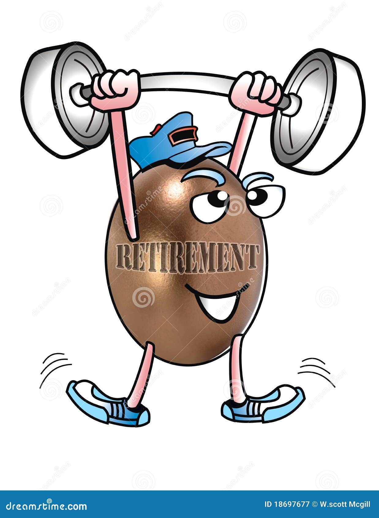 Weightlifter de retraite. illustration stock. Illustration du biceps ...