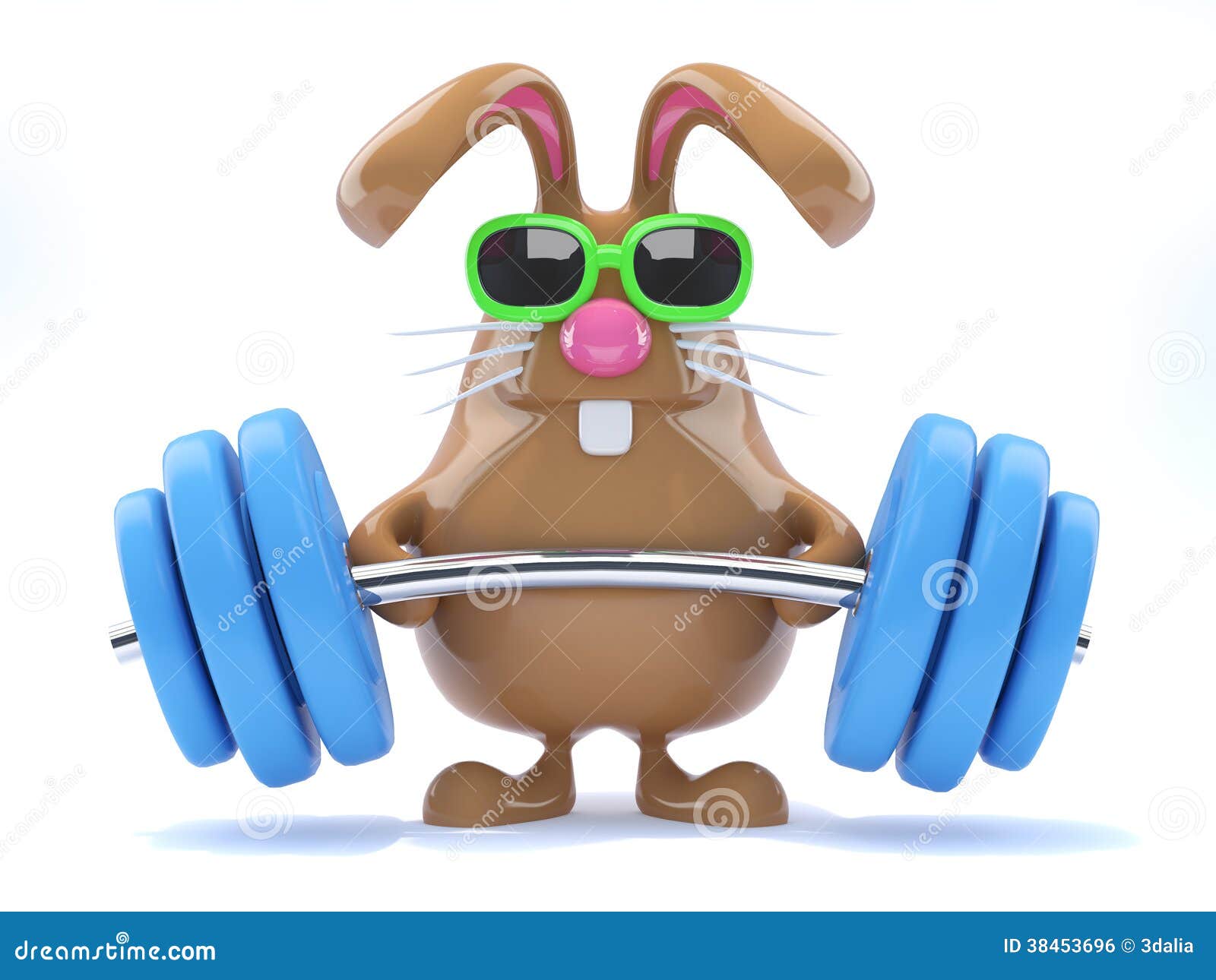 Weightlifter Del Conejito 3d Stock de ilustración - Ilustración de ...