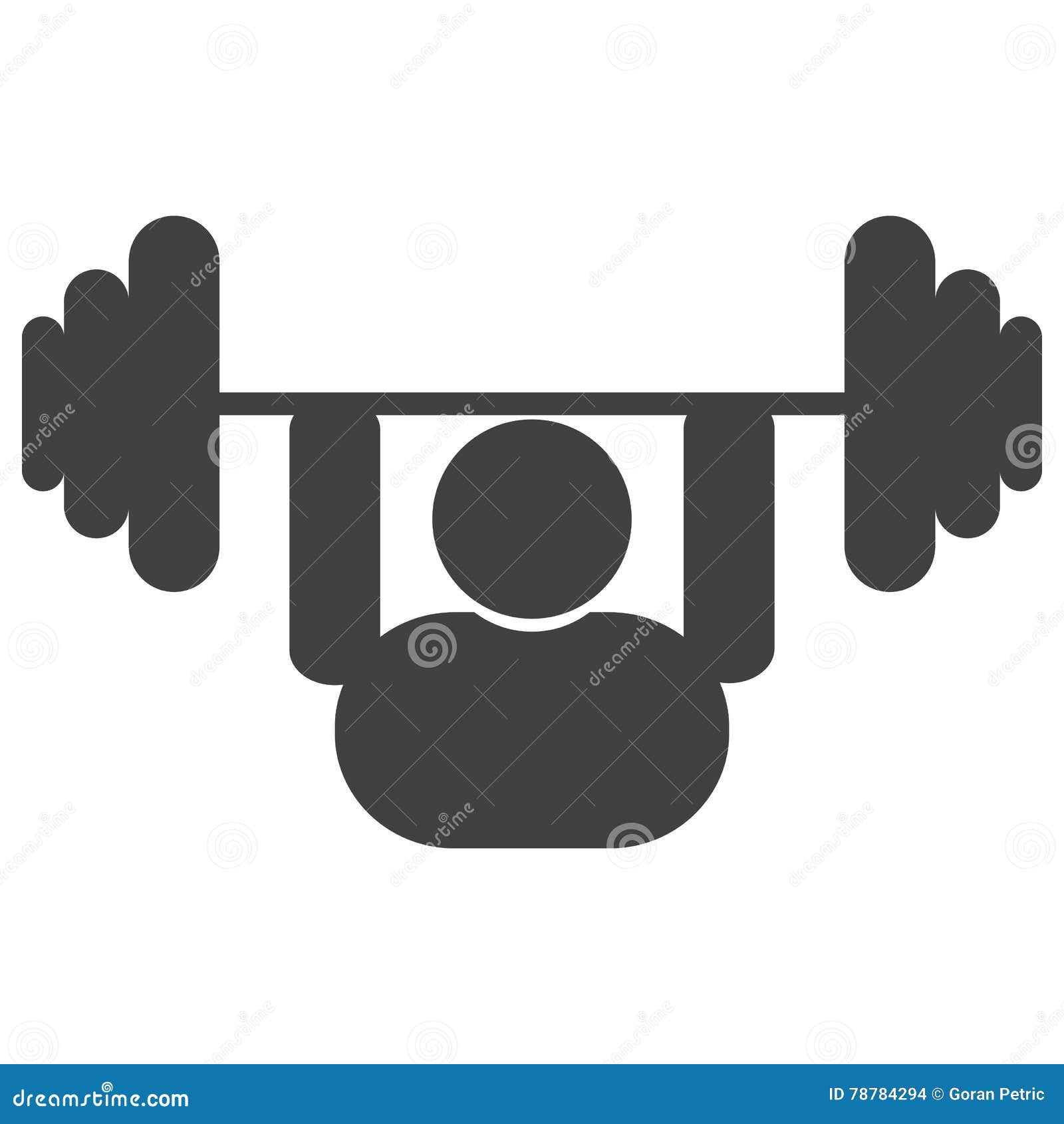 Weightlifter Icon Vector Isolated On White Background, Logo Concept Of ...