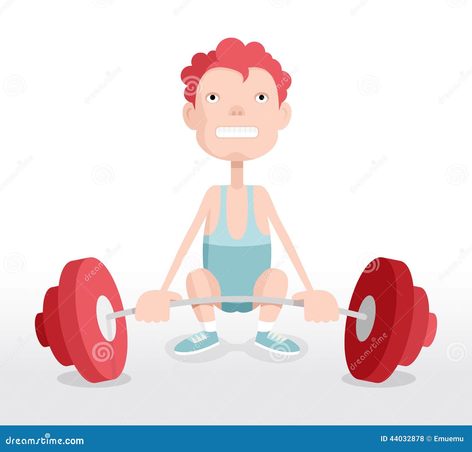 Weightlifter stock vector. Illustration of struggle, exercise - 44032878