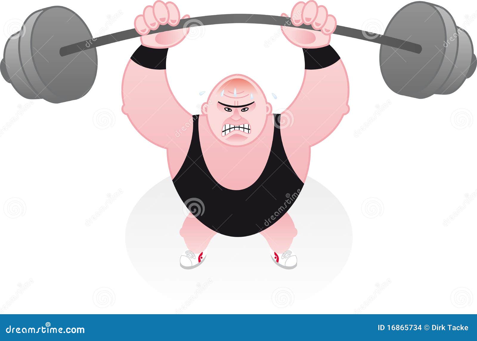 Weightlifter Tendant Sous Ses Poids Illustration de Vecteur ...