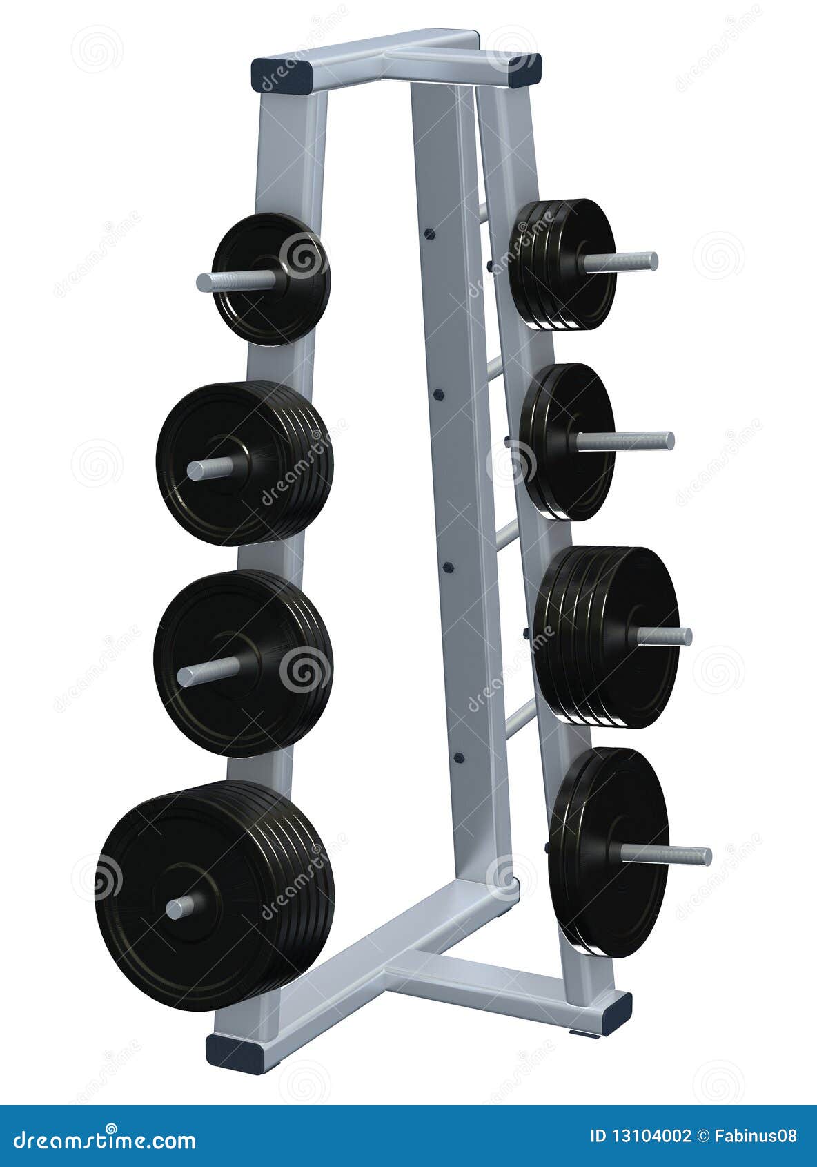 Weightlifting Discs On Rack Stock Illustration - Illustration of sized ...