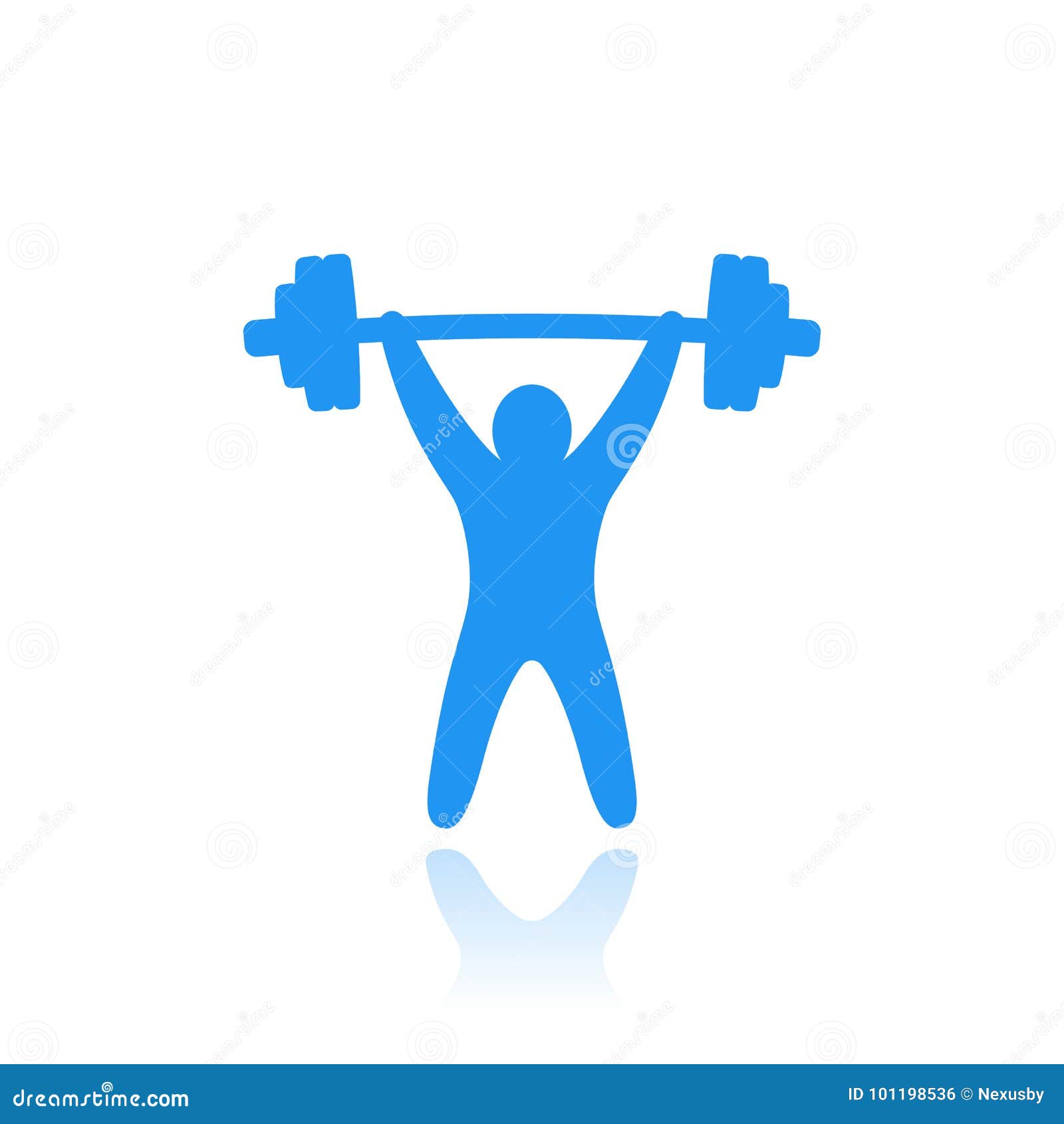Weightlifting vector icon stock vector. Illustration of press - 101198536